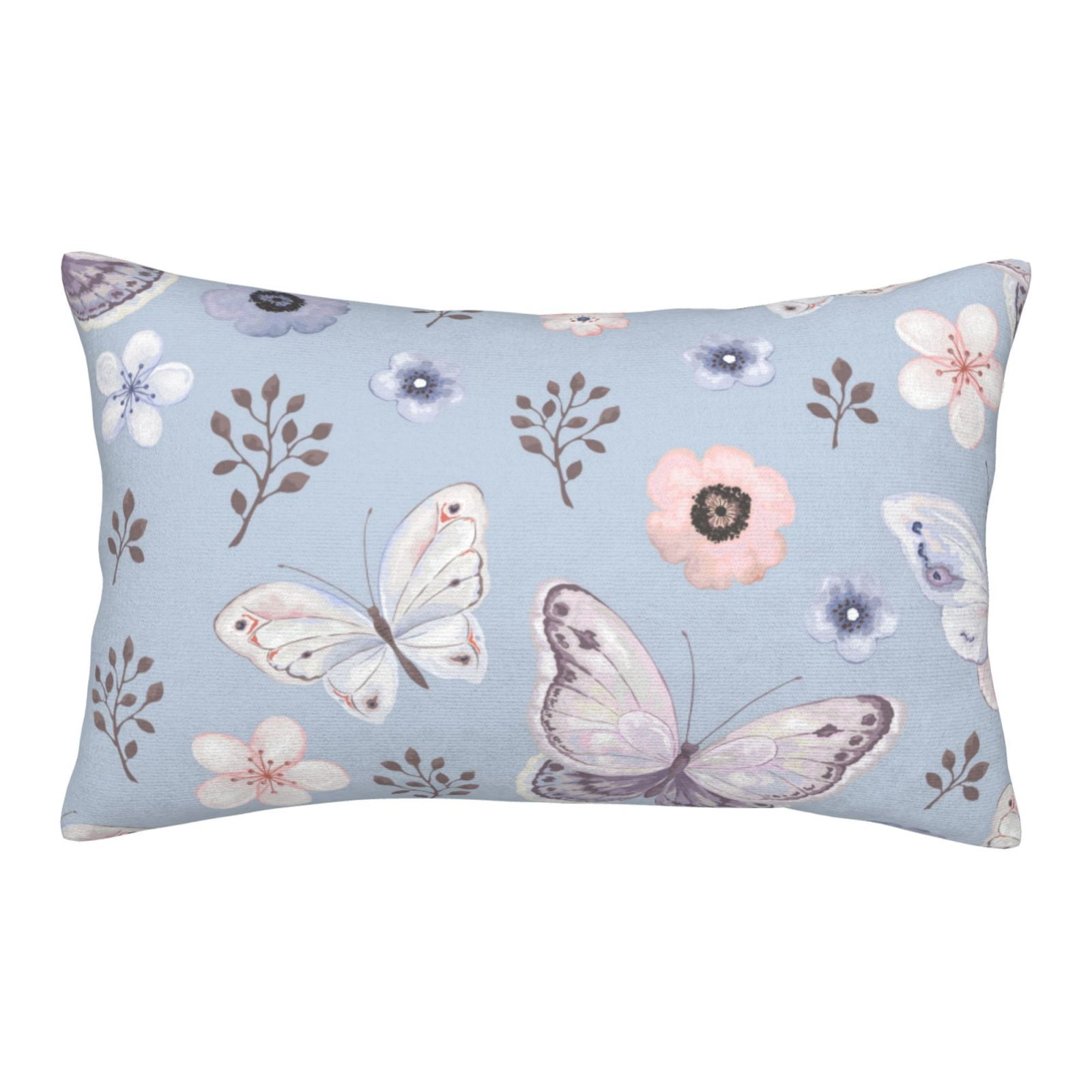 Junzan Blue Butterfly Pillow Cases Standard Size, with Envelope Closure ...