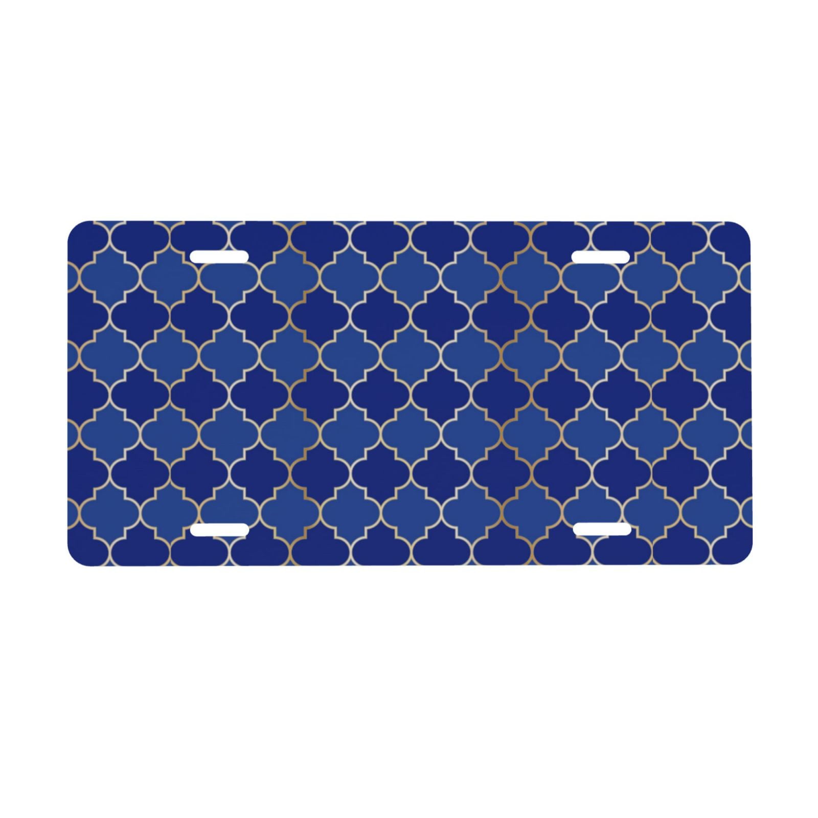 Junzan Blue Lantern Shapes Front License Plate Covers Decorative Car ...