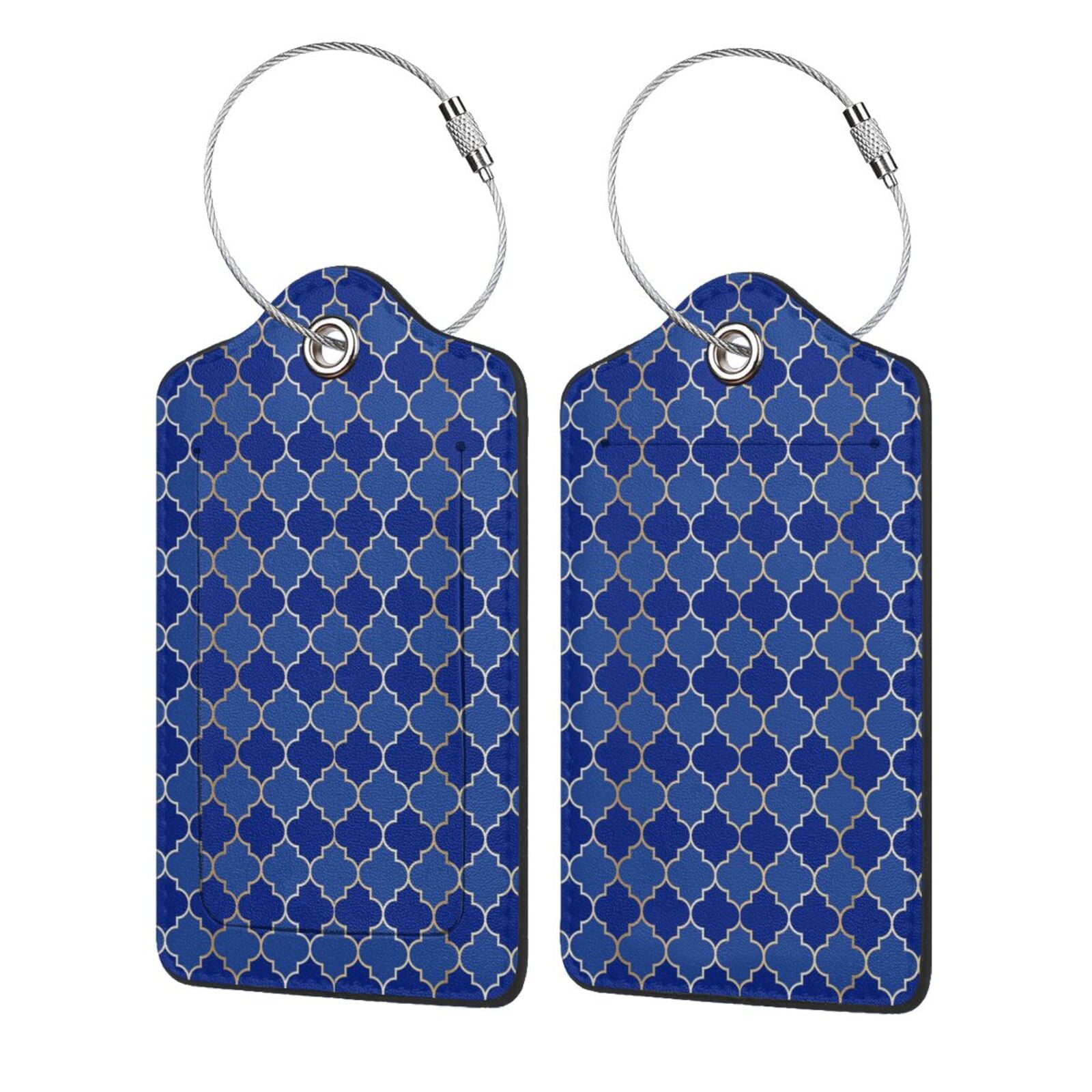 Junzan Blue Lantern Shapes for Luggage Tags,Leather Luggage Tags for ...