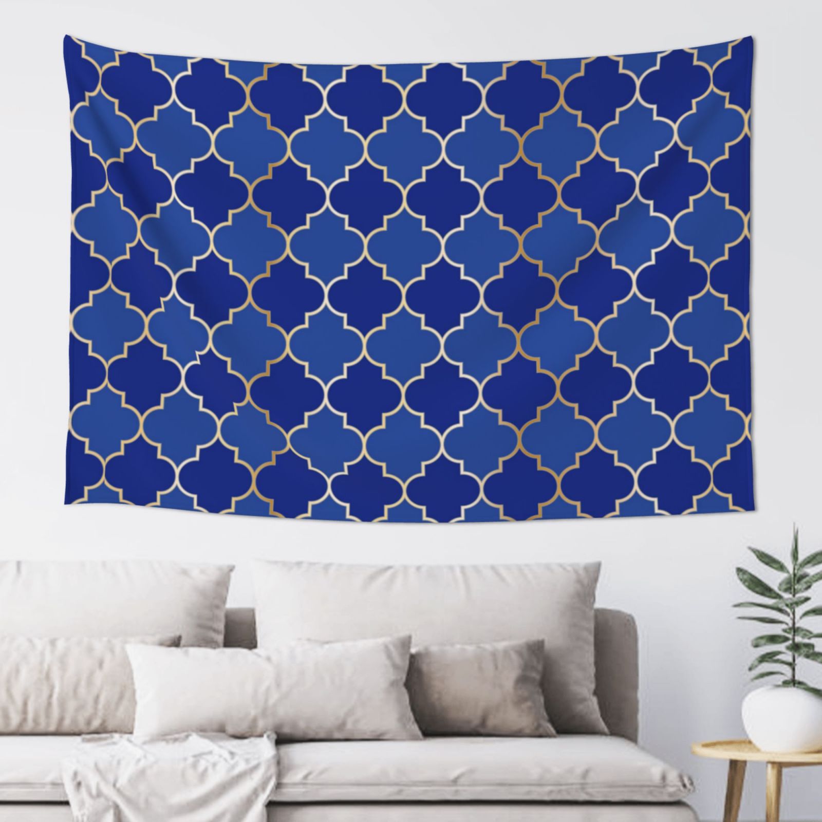 Junzan Blue Lantern Shapes Tapestry Hippie Tapestry For Bedroom ...