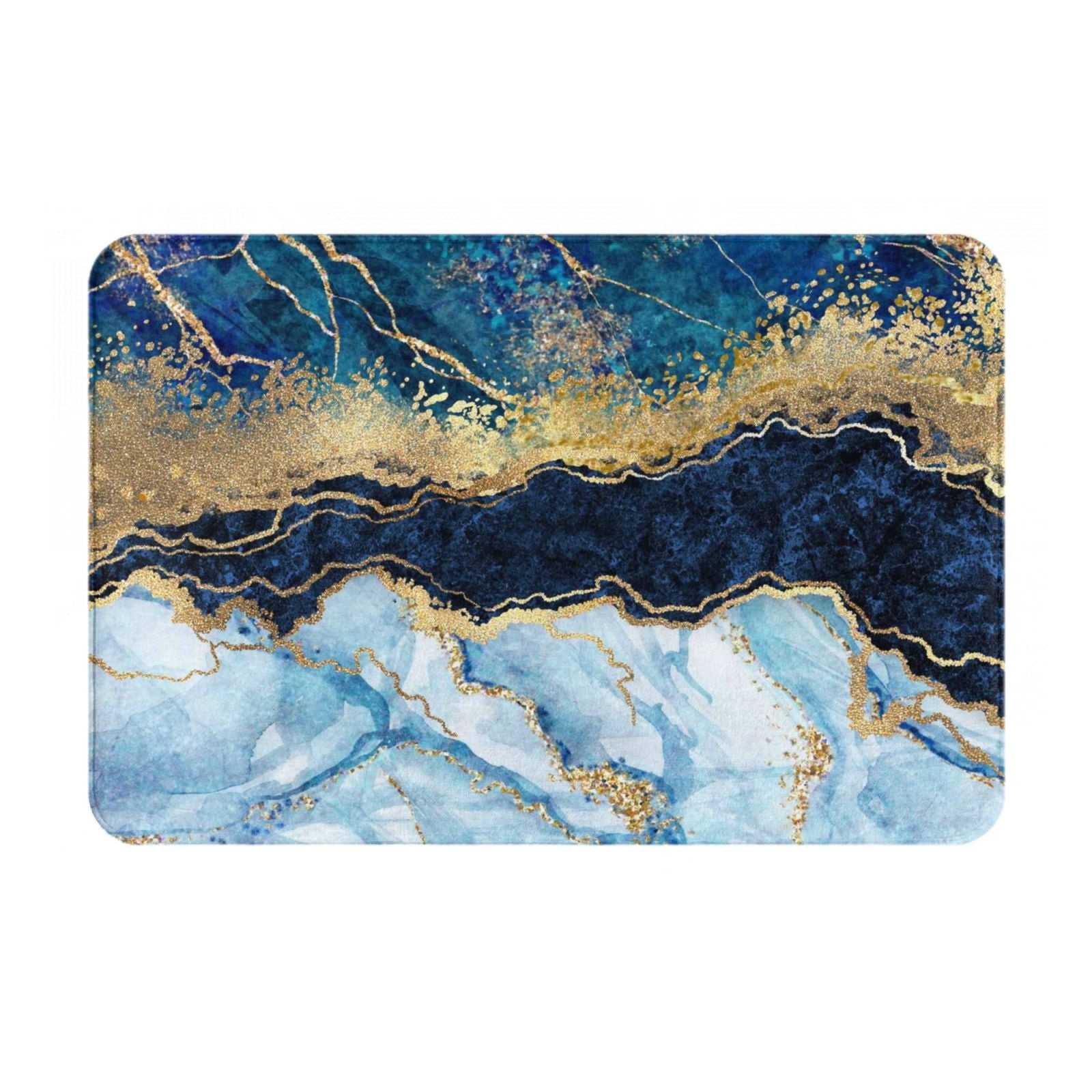 Junzan Blue Marble Gold Foil And Glitter Decor Custom Funny Welcome ...