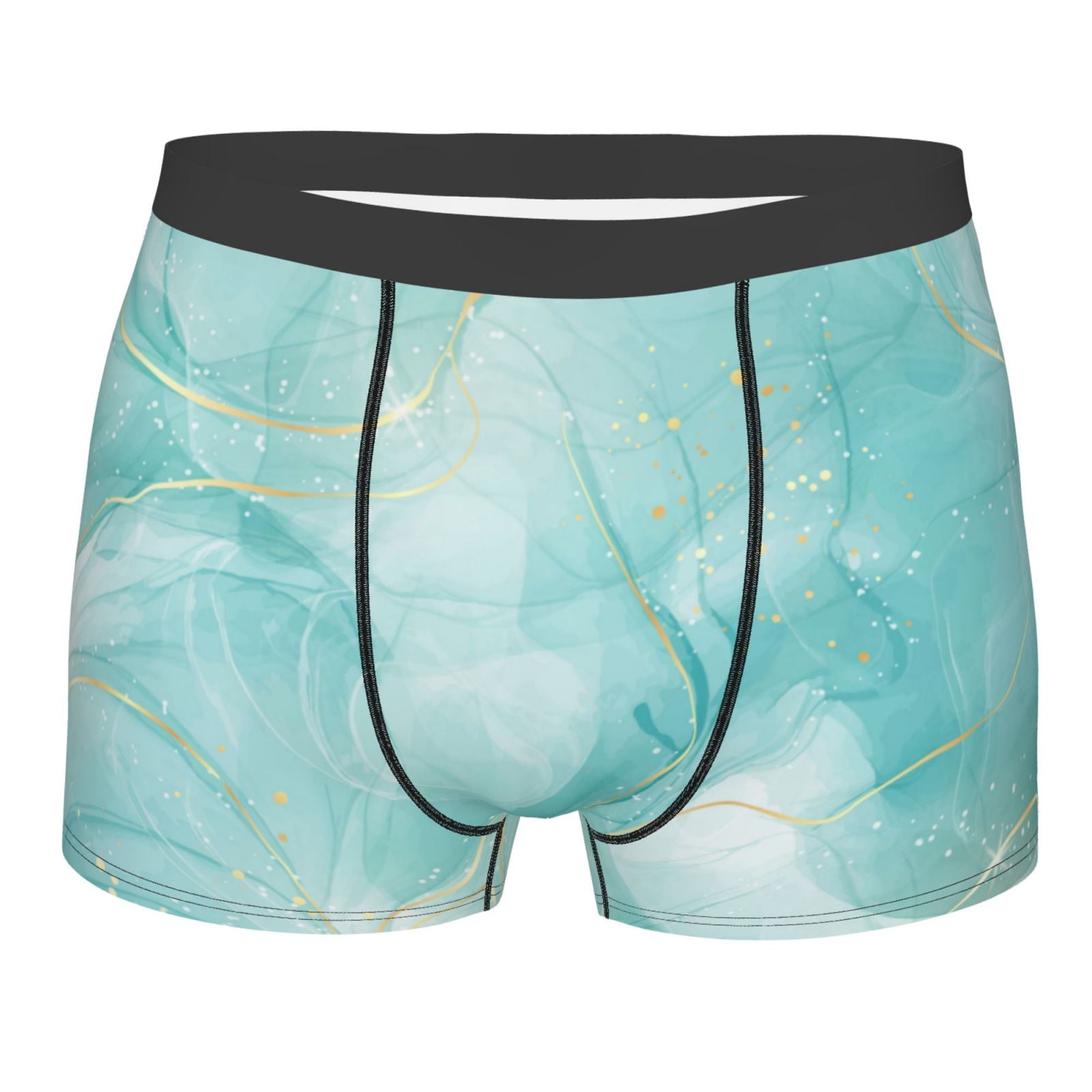 Junzan Blue Marble Mens Underwear Boxer Briefs For Men’s - X-Large ...