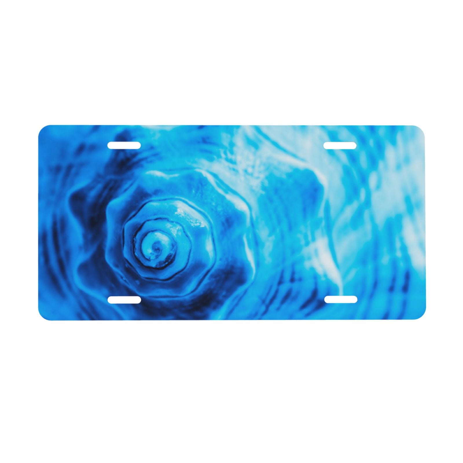 Junzan Blue Shell Front License Plate Covers Decorative Car Metal ...