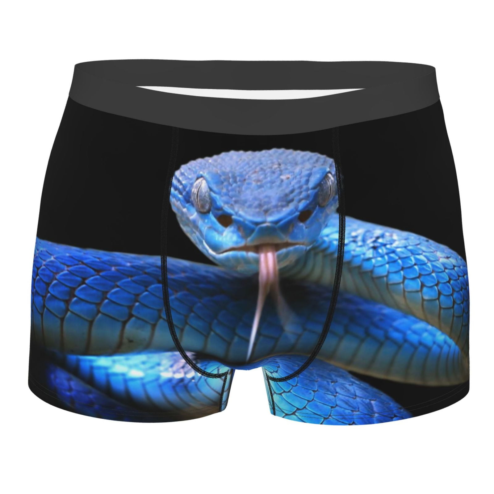 Junzan Blue Viper Snake Mens Underwear Boxer Briefs For Men’s - X-Large ...