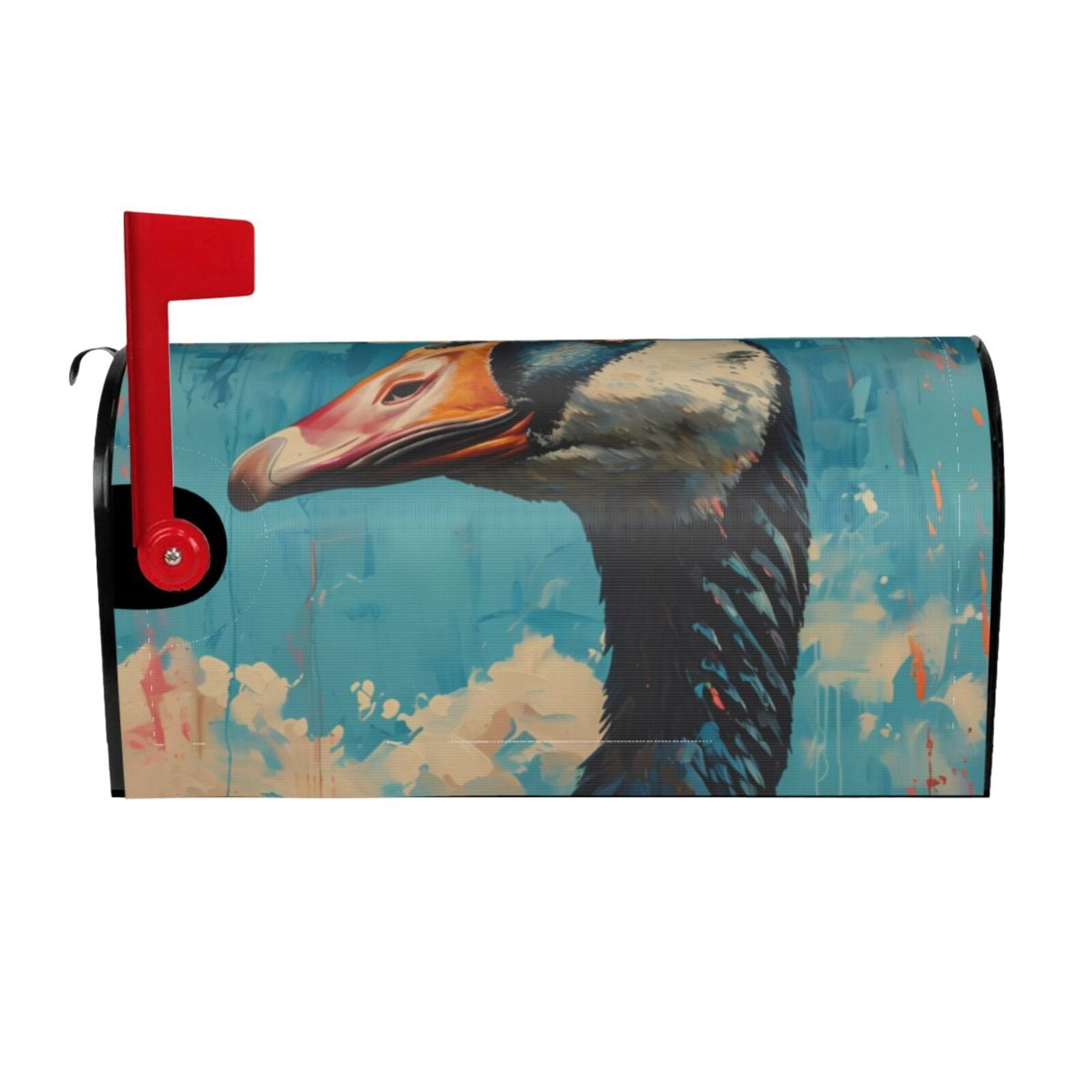 Junzan Blue Watercolor Duck Pattern Mailbox Covers,Magnetic Mailbox ...