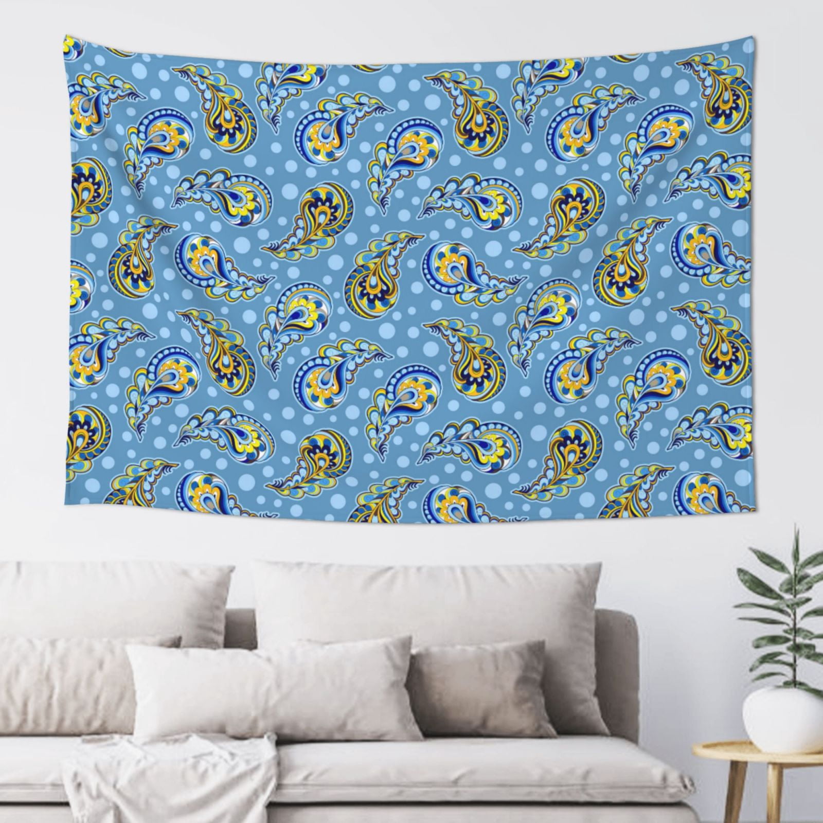 Junzan Blue paisley pattern for Tapestry - Home DéCor Tapestry Cute ...