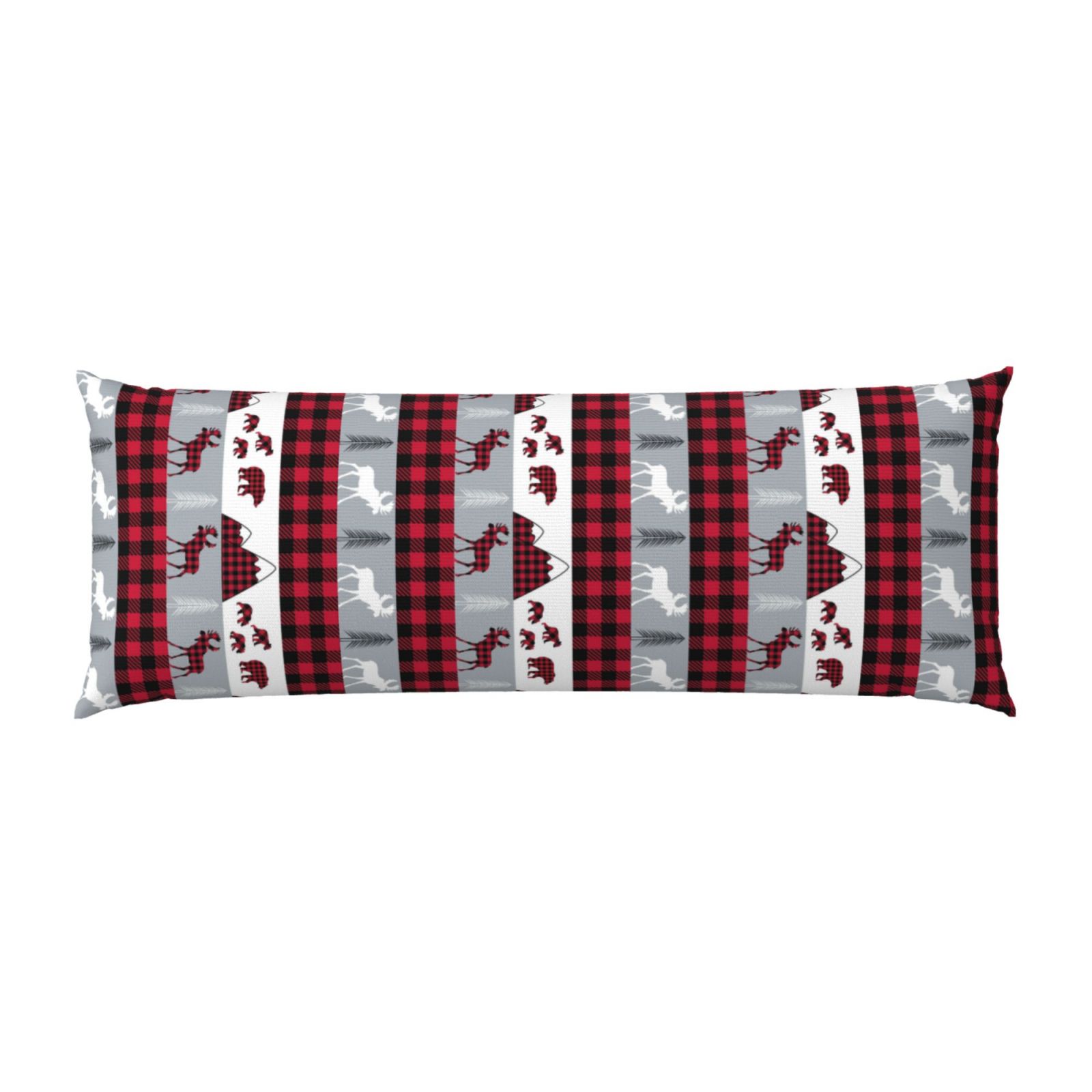 Junzan Body Pillow Cover Buffalo Plaid Forest Throw Pillow Covers Long ...