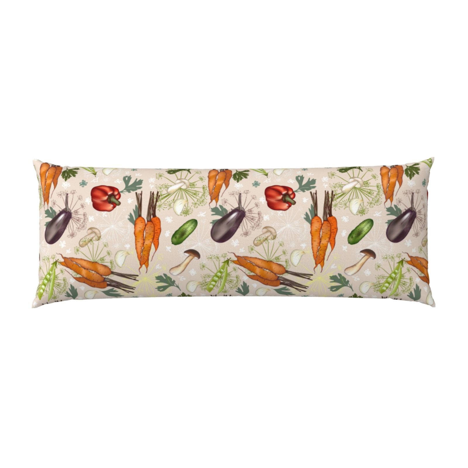 Junzan Body Pillow Cover Cute Vegetables Throw Pillow Covers Long ...