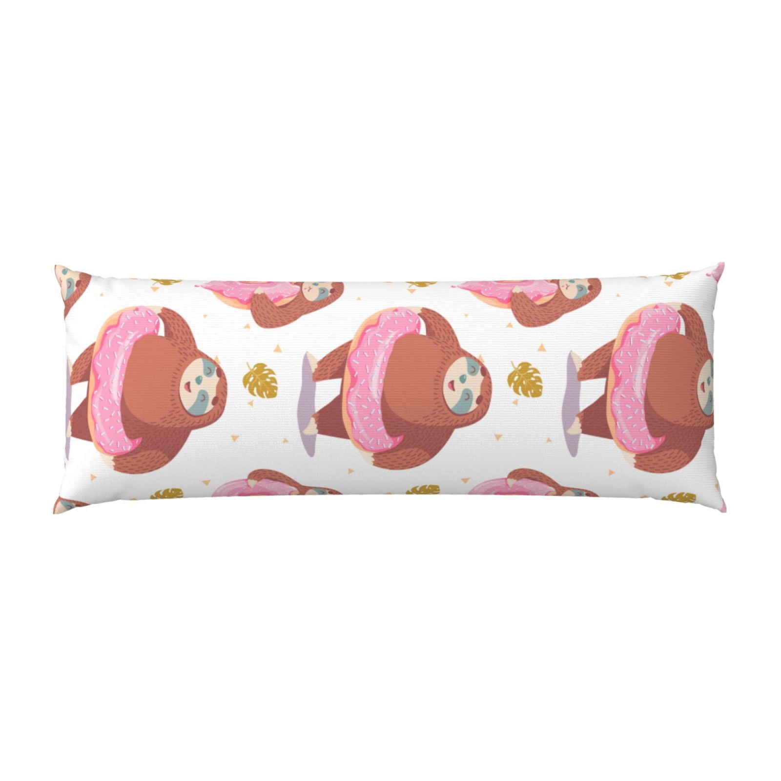 Junzan Body Pillow Cover Sloth With Donuts1 Throw Pillow Covers Long ...