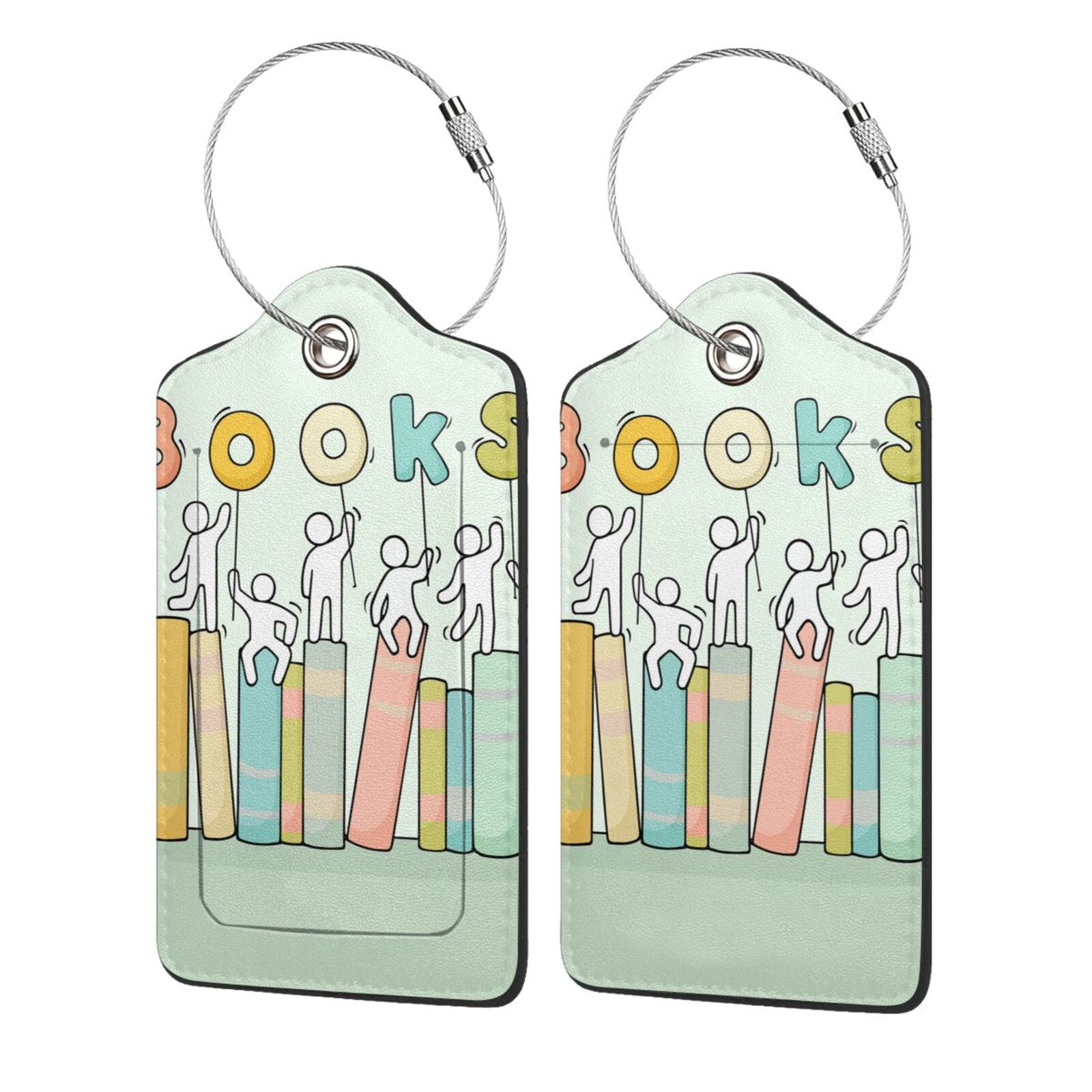 Junzan Books for Luggage Tags,Leather Luggage Tags for Suitcases Travel ...