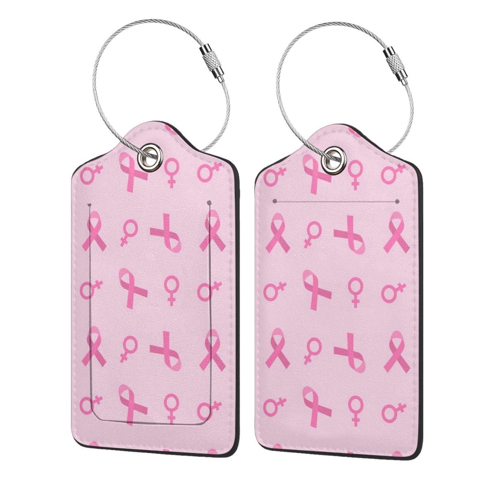 Junzan Breast Cancer Awareness 1 for Luggage Tags,Leather Luggage Tags ...