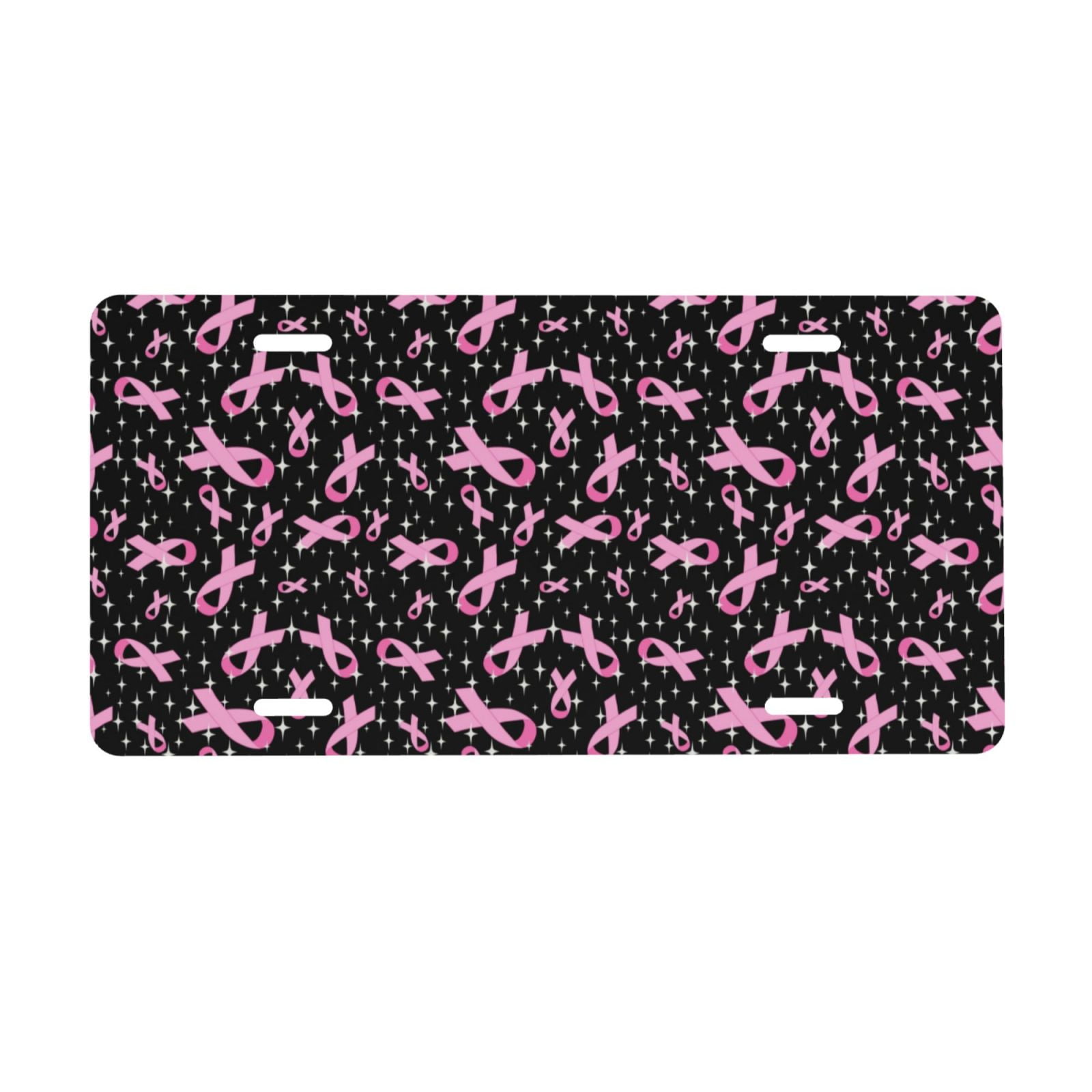 JUNZAN Breast Cancer Awareness (2) Front License Plate Covers ...