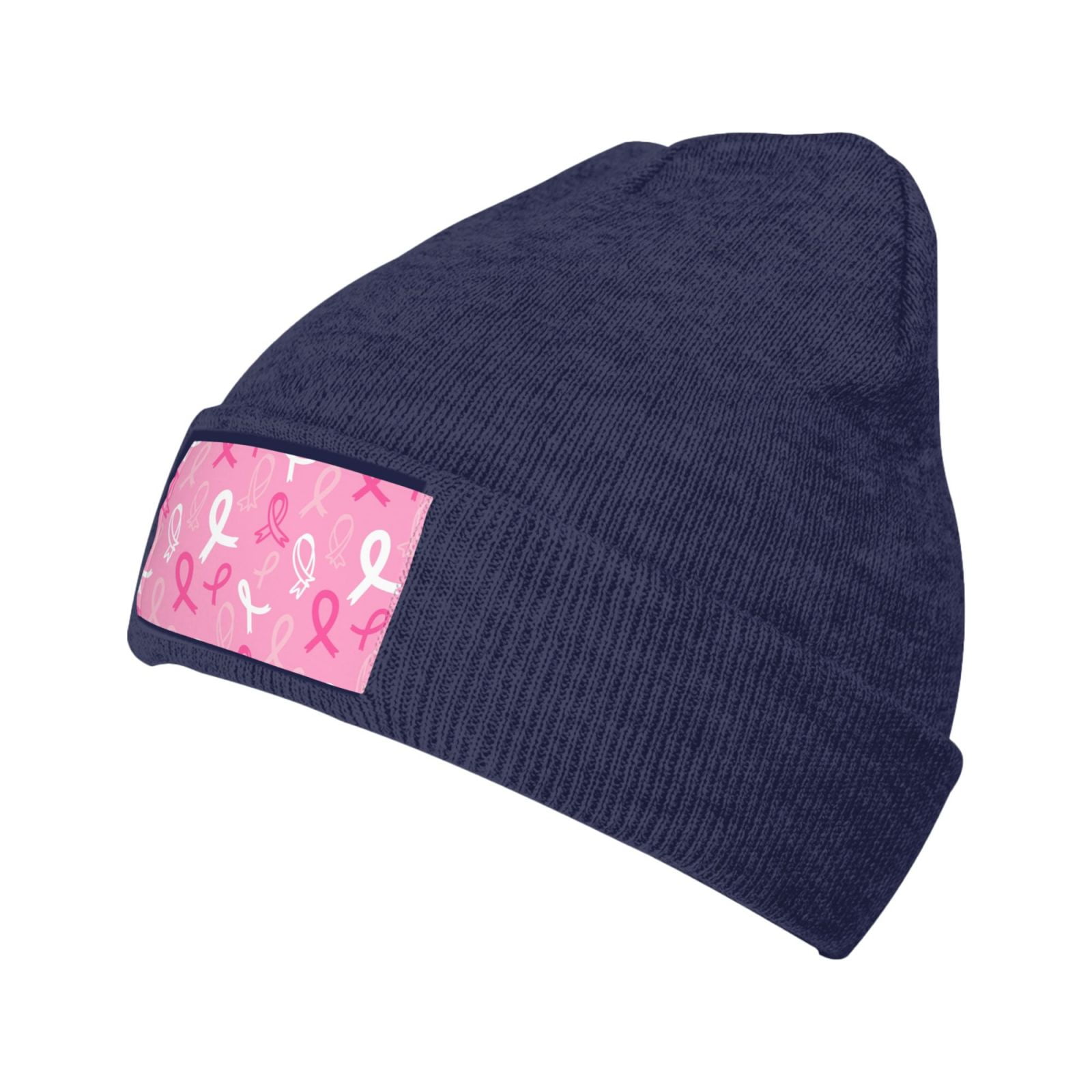 Junzan Breast Cancer Awareness (3) Mens Winter Hats Thick Knit Cuff ...