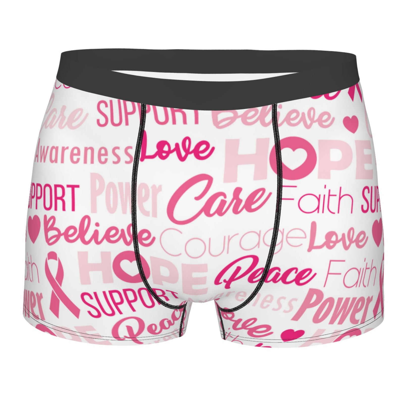 Junzan Breast Cancer Pink Ribbons Awareness (2) Mens Underwear Boxer ...