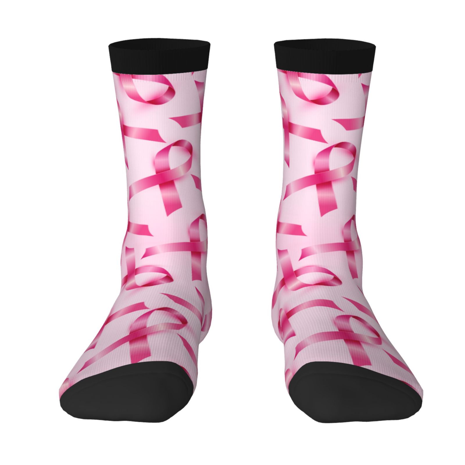 Junzan Breast Cancer Ribbons Awareness Mens Funny Socks For Men Women ...