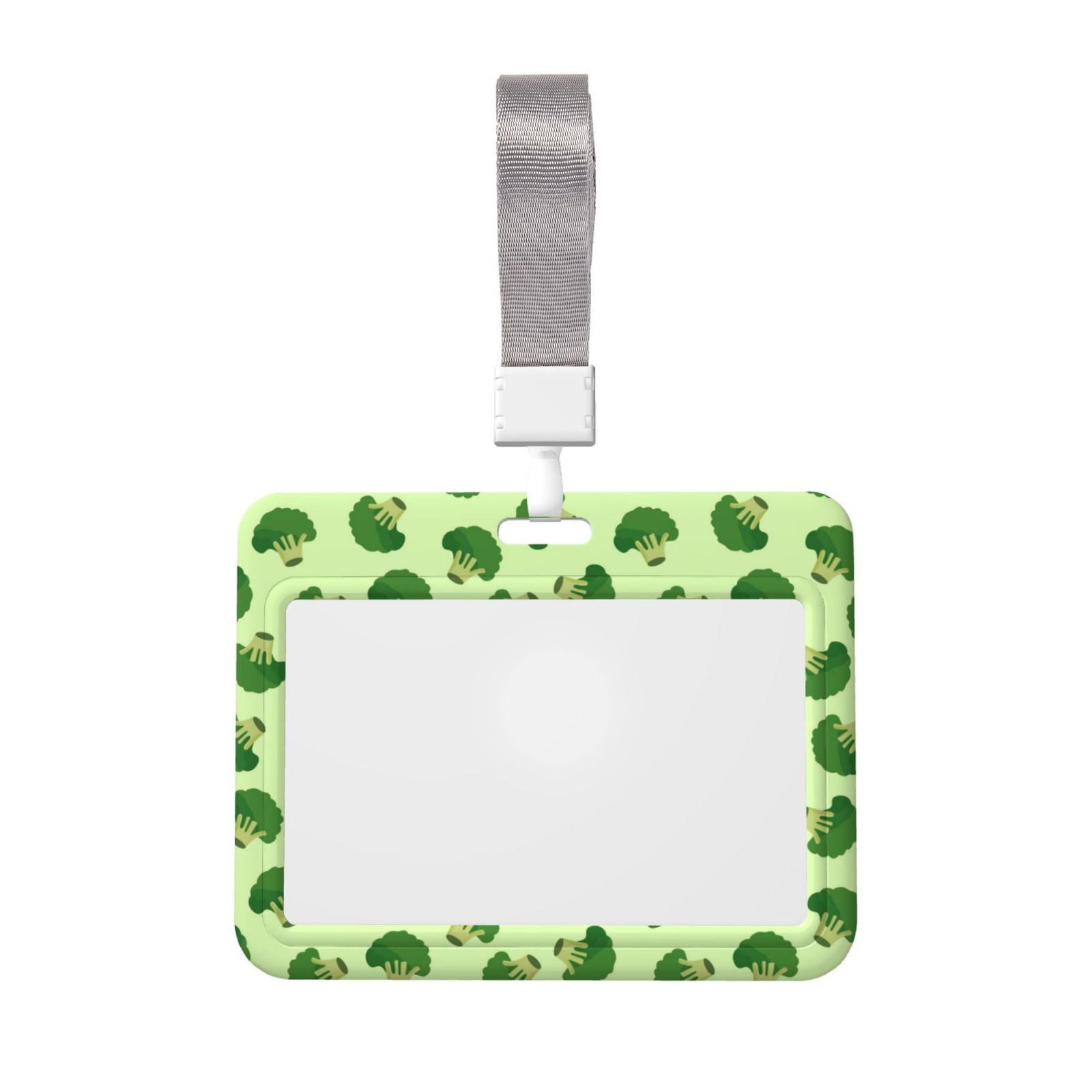 Junzan Broccoli Vegetables ID Badge Holder with Windows Key Card Work ...