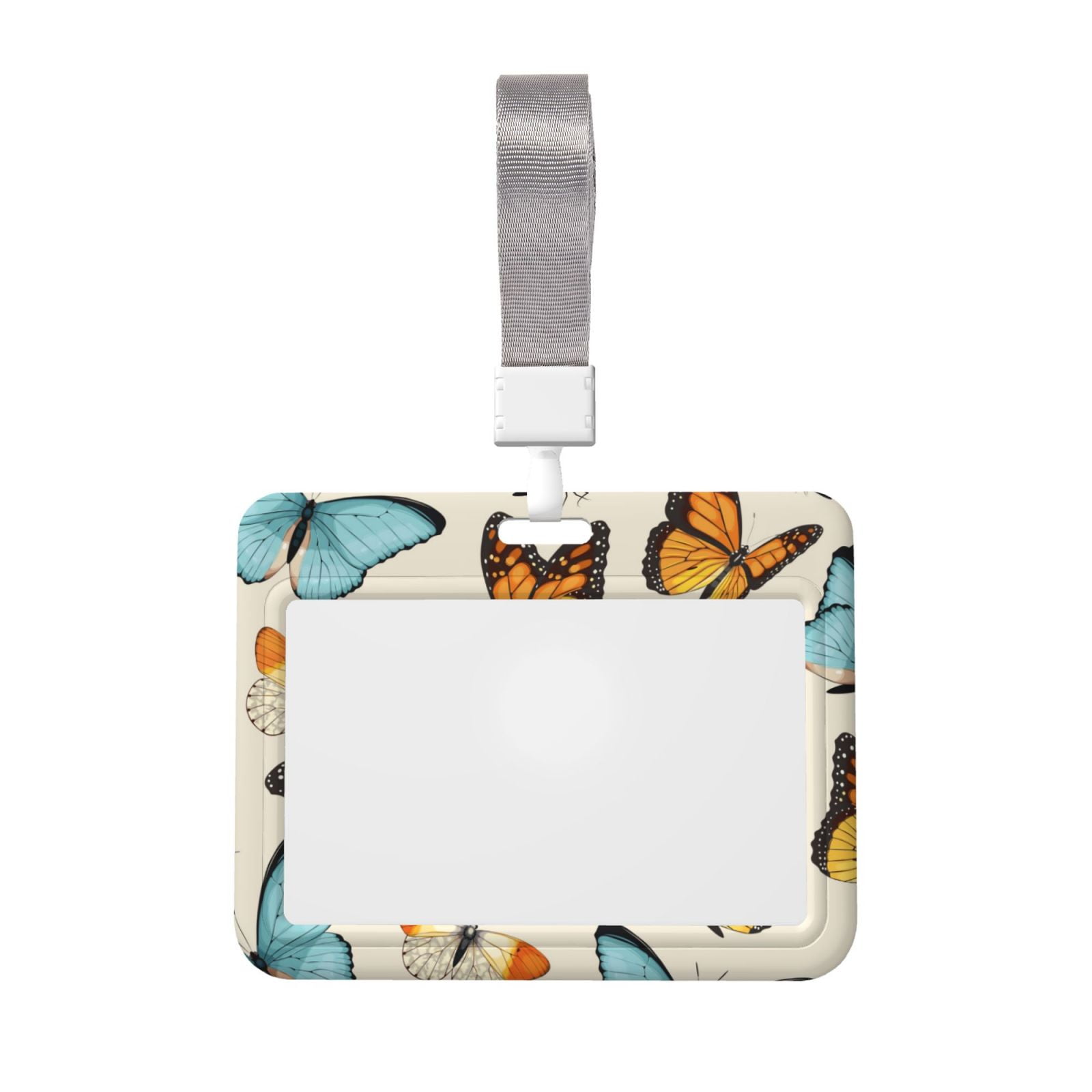 Junzan Butterflies Id Badge Holder With Windows Key Card Work Badge ...