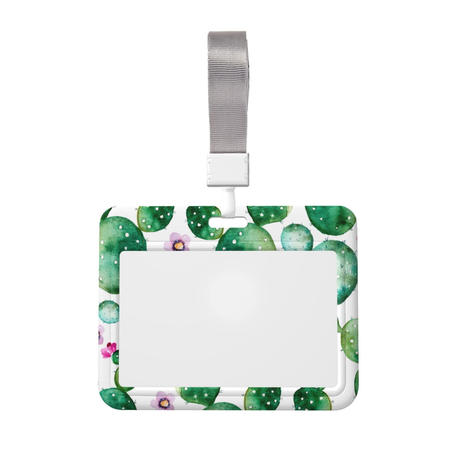 Junzan Cactus Plants Id Badge Holder With Windows Key Card Work Badge ...