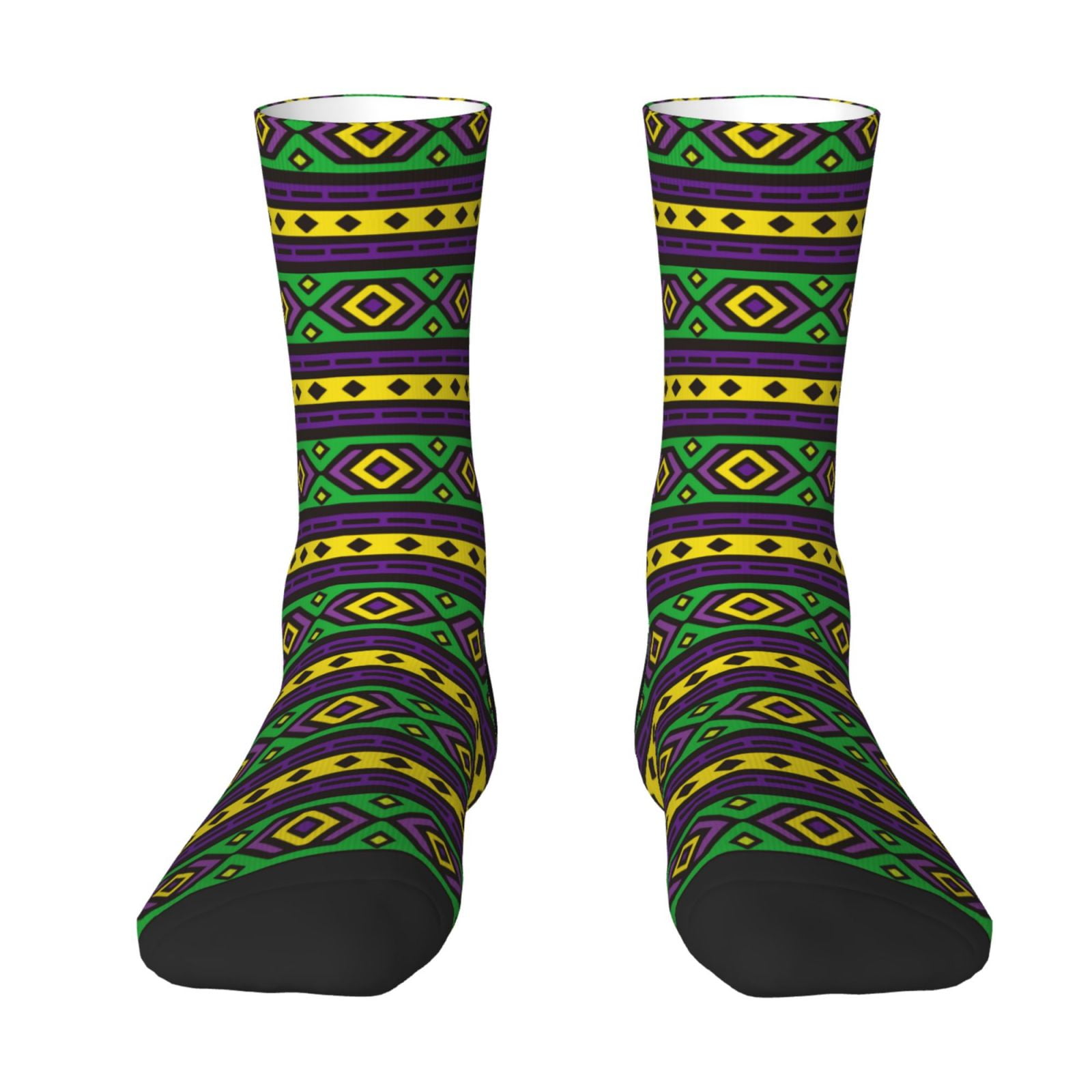 Junzan Carnival Mardi Gras Mens Funny Socks For Men Women Colorful Fun ...