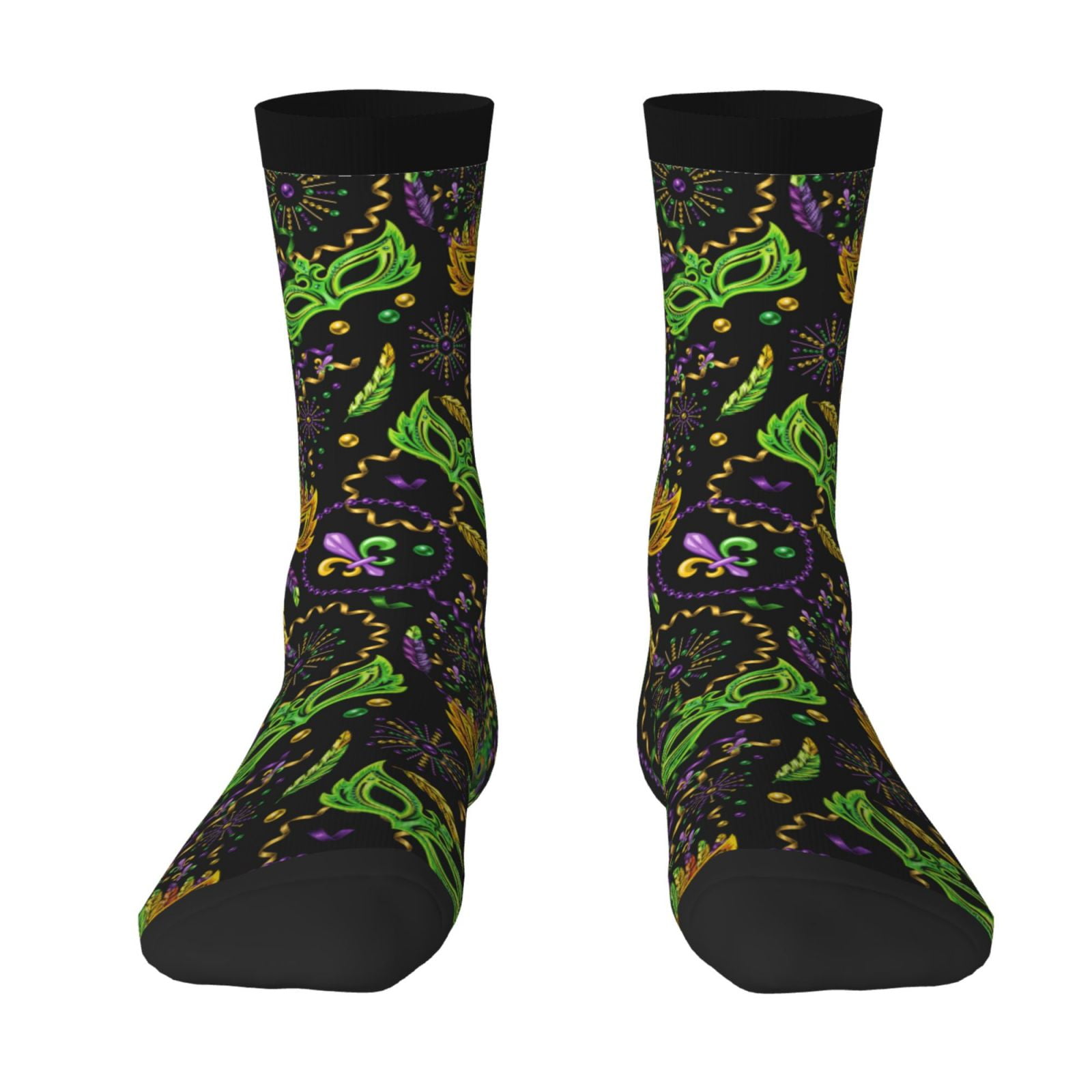 Junzan Carnival Mardi Gras3 Mens Funny Socks For Men Women Colorful Fun ...
