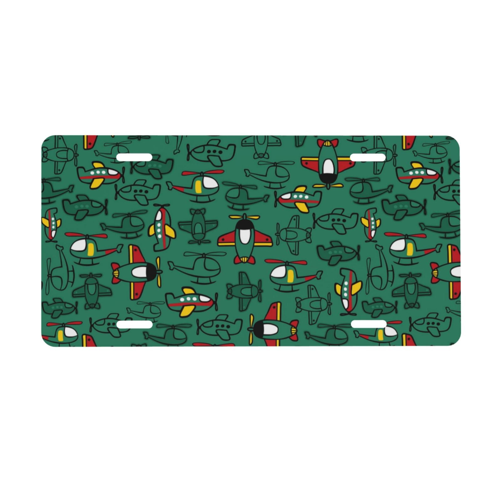 Junzan Cartoon Air Transportation Front License Plate Covers Decorative ...