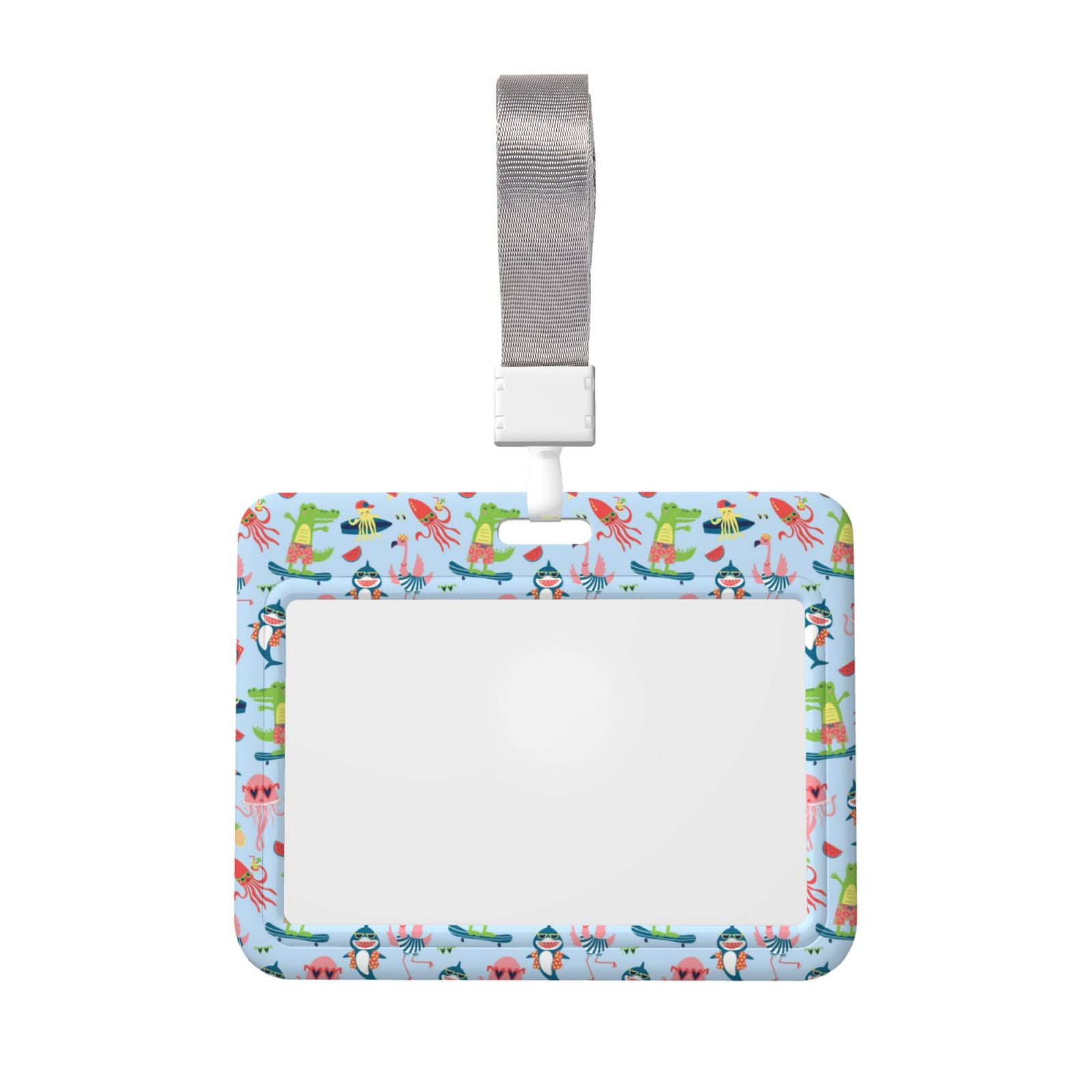 Junzan Cartoon Animals ID Badge Holder with Windows Key Card Work Badge ...