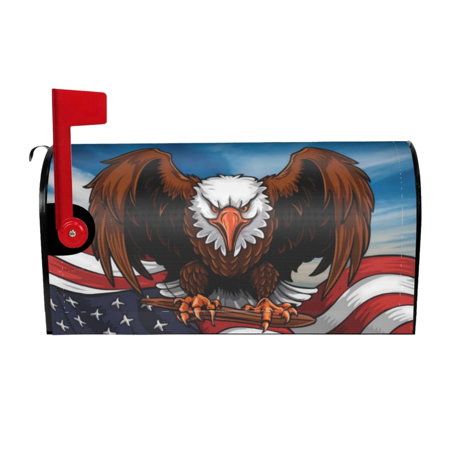 Junzan Cartoon Bald Eagle USA Pattern Mailbox Covers,Magnetic Mailbox ...
