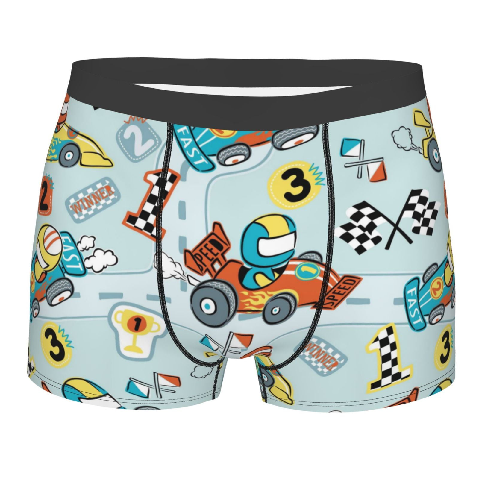 Junzan Cartoon Car Racing Mens Underwear Boxer Briefs For Men’s - Small ...