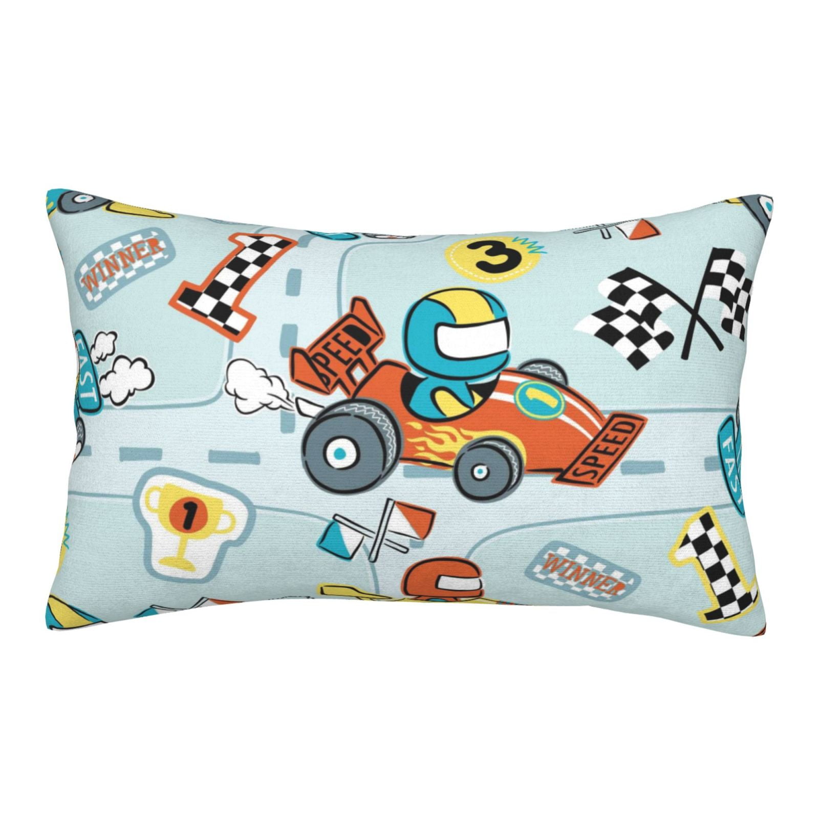 Junzan Cartoon Car Racing Pillow Cases Standard Size, with Envelope ...