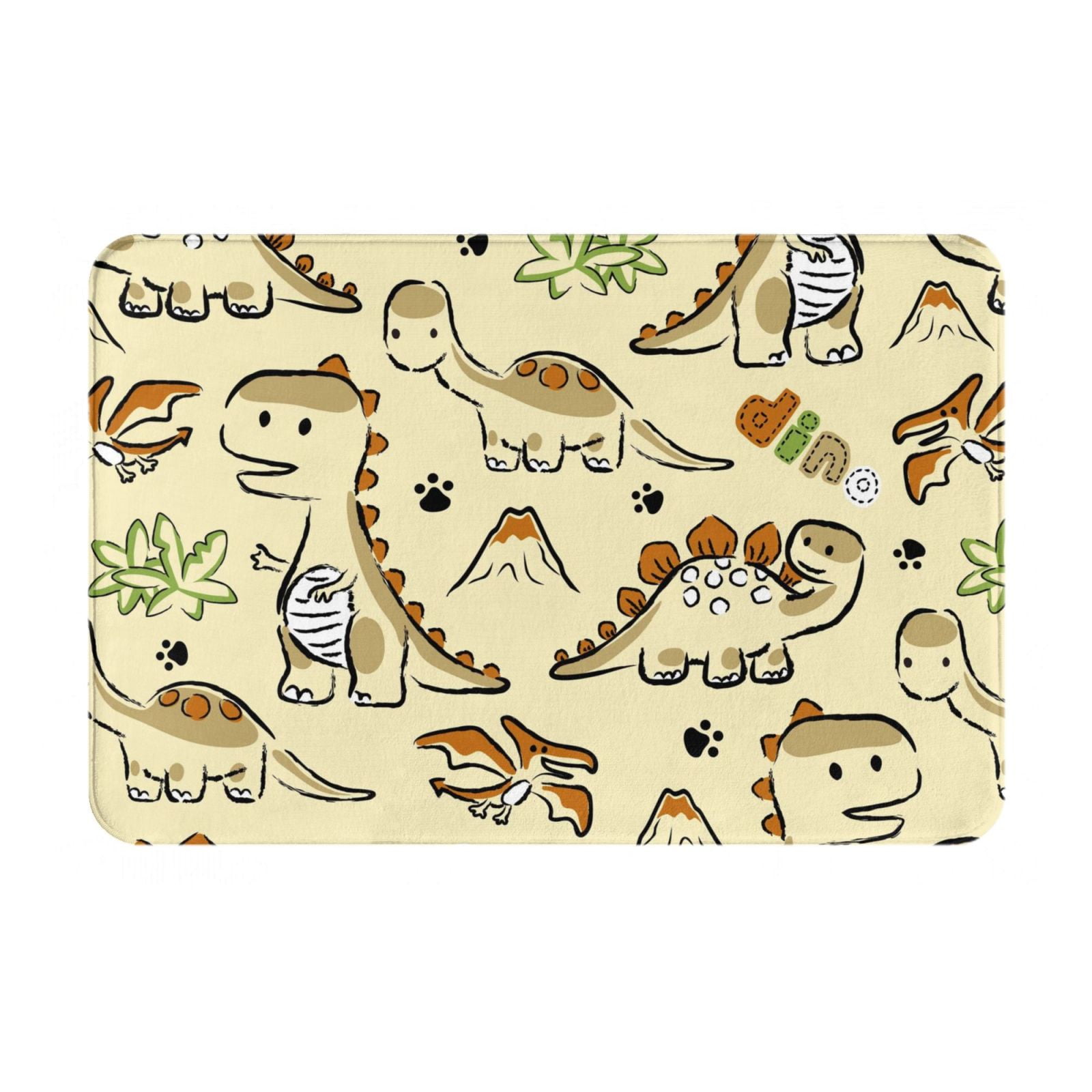 Junzan Cartoon Dinosaurs Custom Funny Welcome Doormat Personalized Door ...