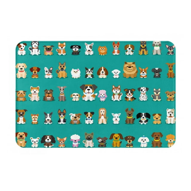 Junzan Cartoon Dogs Custom Funny Welcome Doormat Personalized Door Mats ...