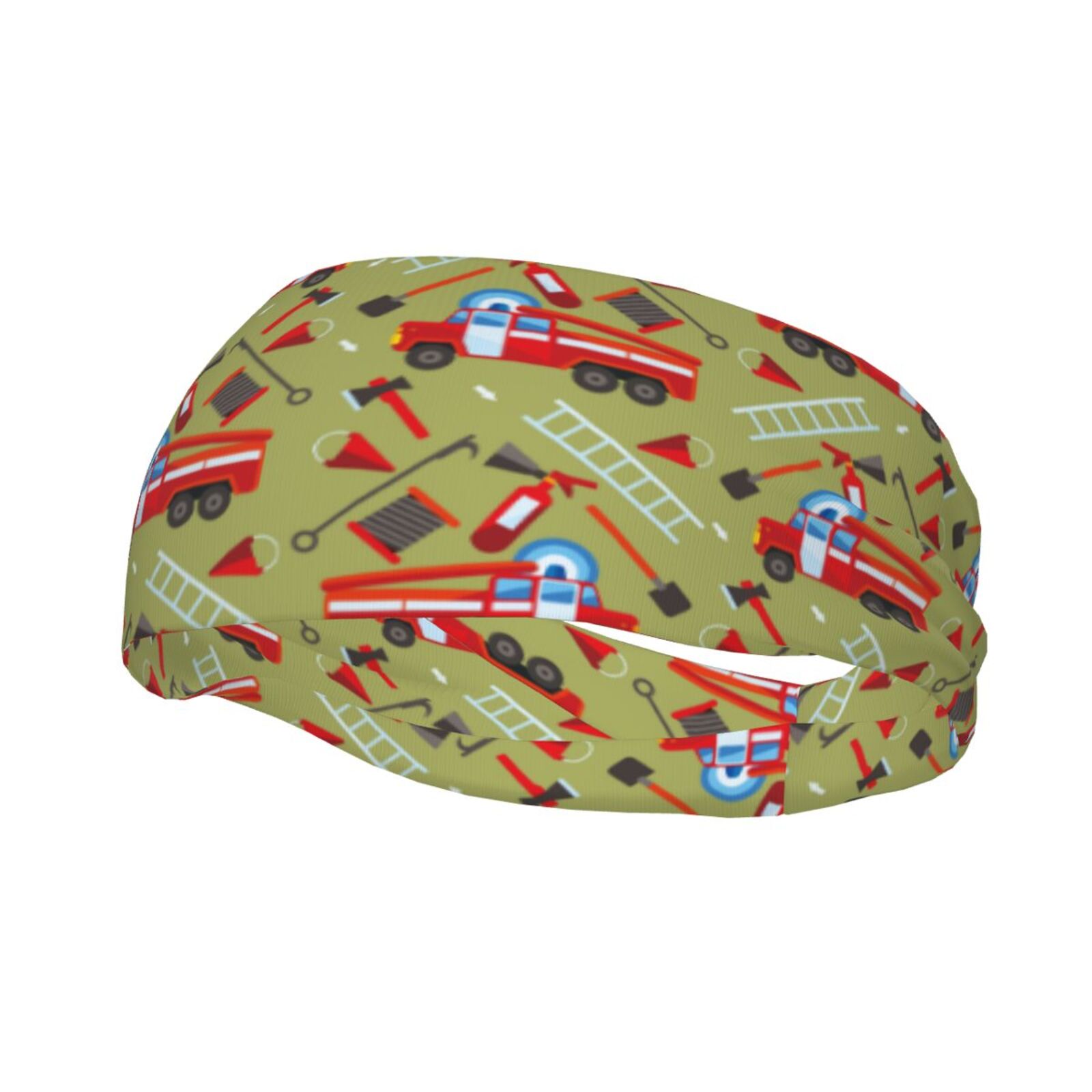 Junzan Cartoon Fire Truck for Sweatbands Sports Headband for Men ...