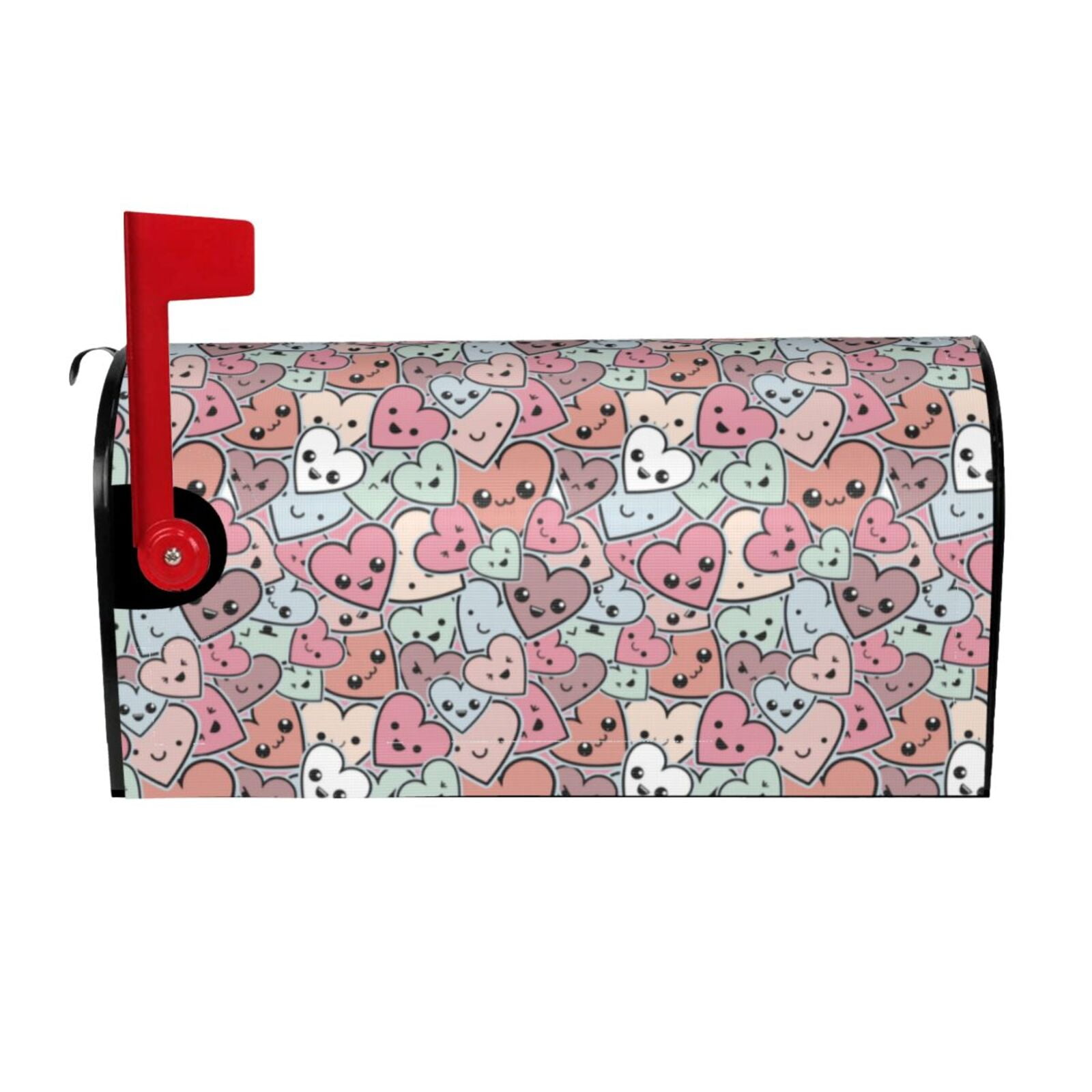 Junzan Cartoon Hearts Pattern Mailbox Covers,Magnetic Mailbox ...