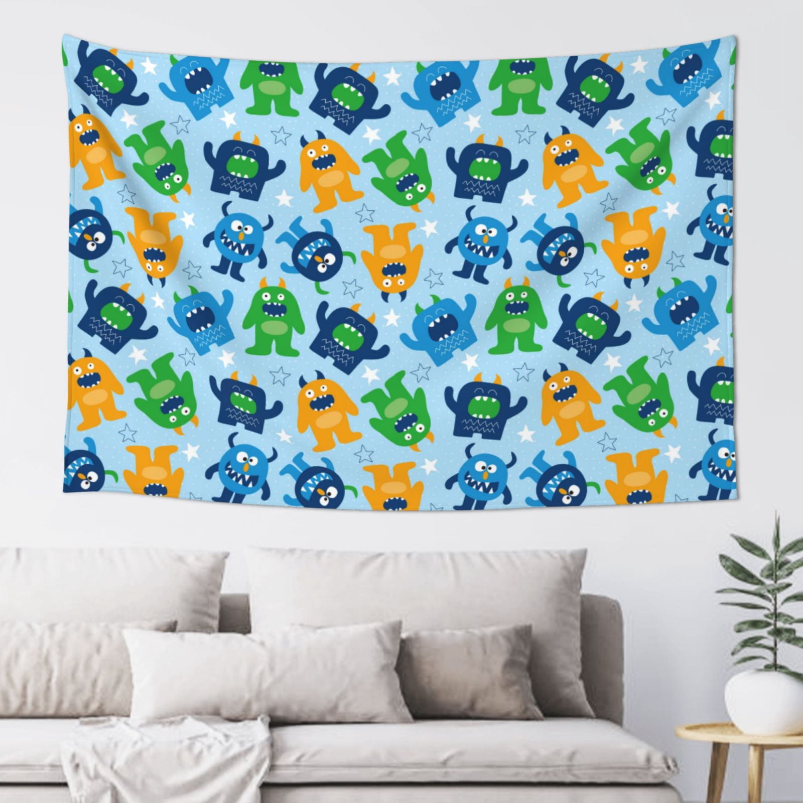 Junzan Cartoon Monster for Tapestry - Home DéCor Tapestry Cute & Funny ...