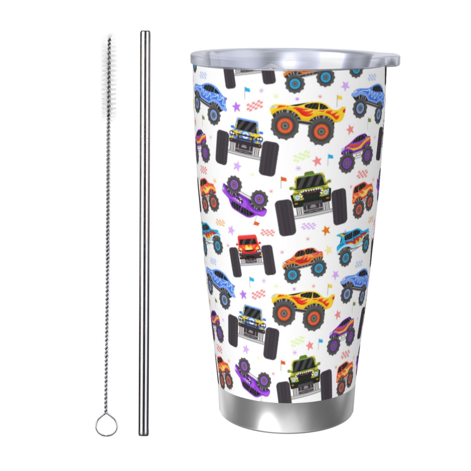 Junzan Cartoon Monster Trucks1 for 20oz Stainless Steel Insulated Car ...