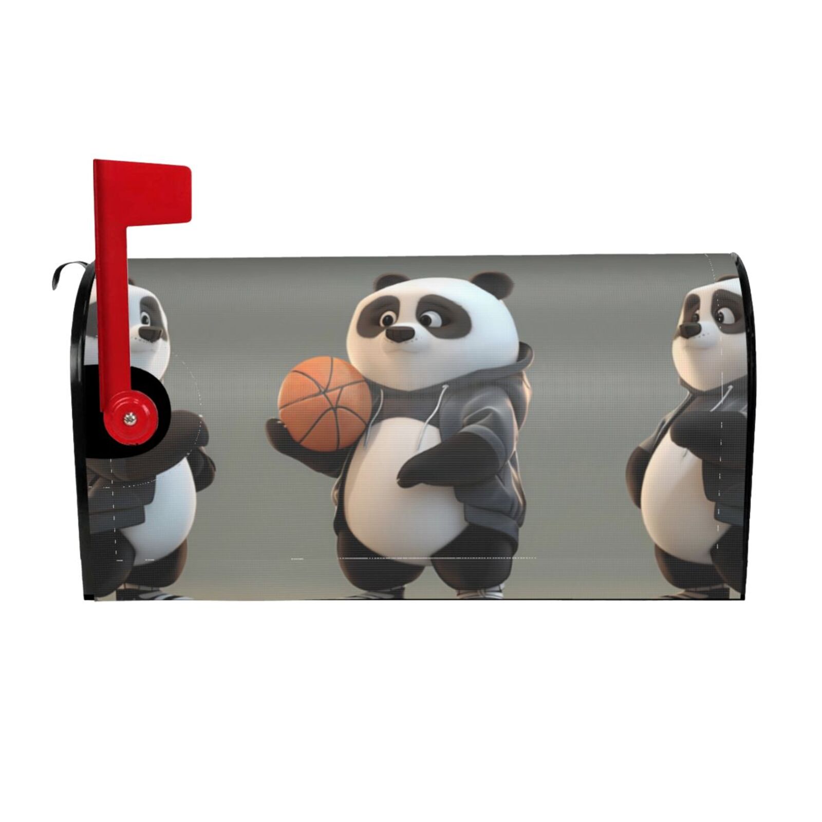 Junzan Cartoon Pandas Basketball Pattern Mailbox Covers,Magnetic ...