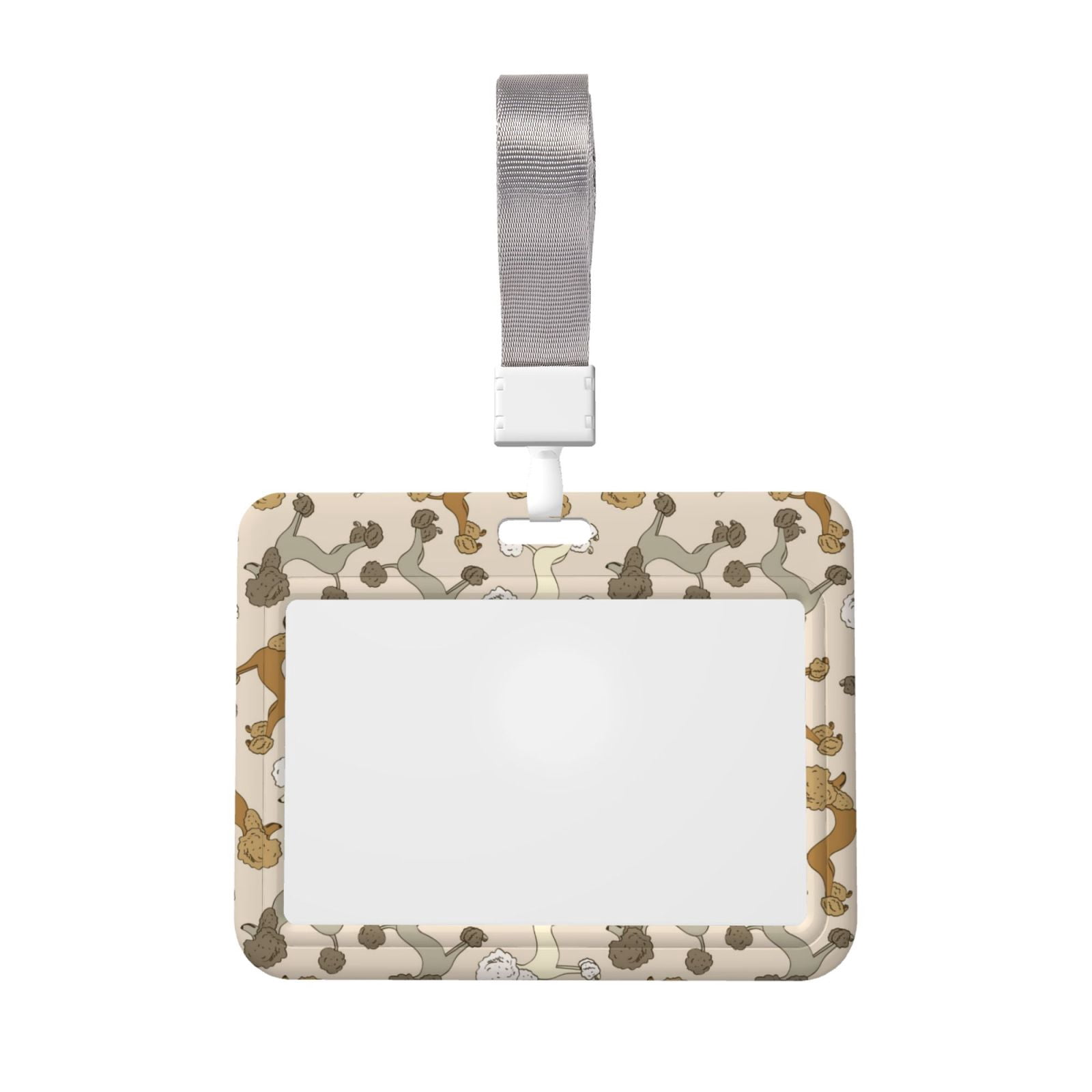 Junzan Cartoon Poodle Dog ID Badge Holder with Windows Key Card Work ...
