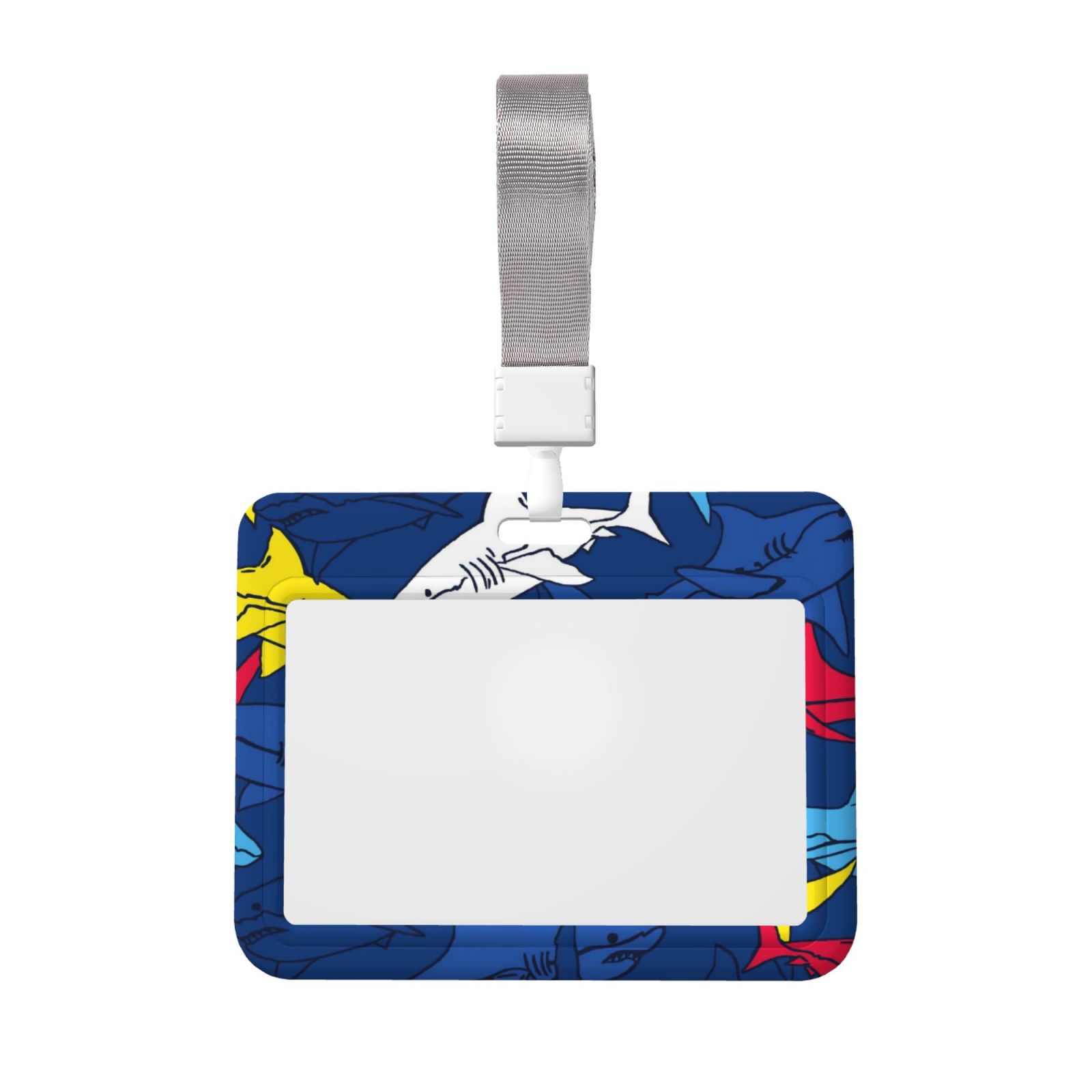 Junzan Cartoon Shark Id Badge Holder With Windows Key Card Work Badge ...