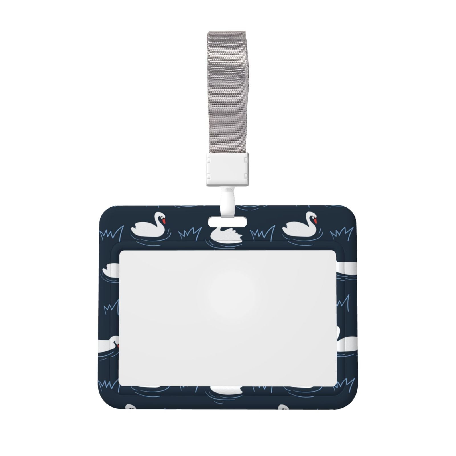 Junzan Cartoon Swan ID Badge Holder with Windows Key Card Work Badge ...
