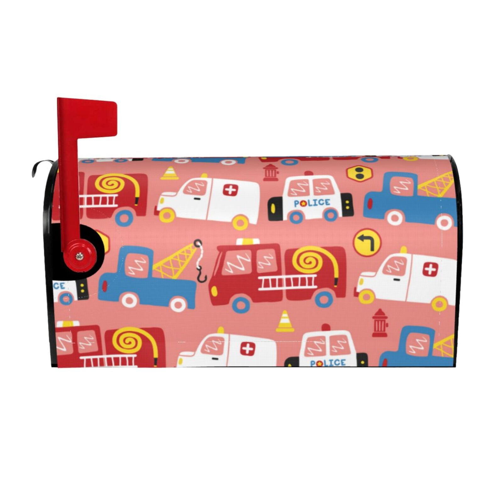 Junzan Cartoon with Traffic Elements Pattern Mailbox Covers,Magnetic ...