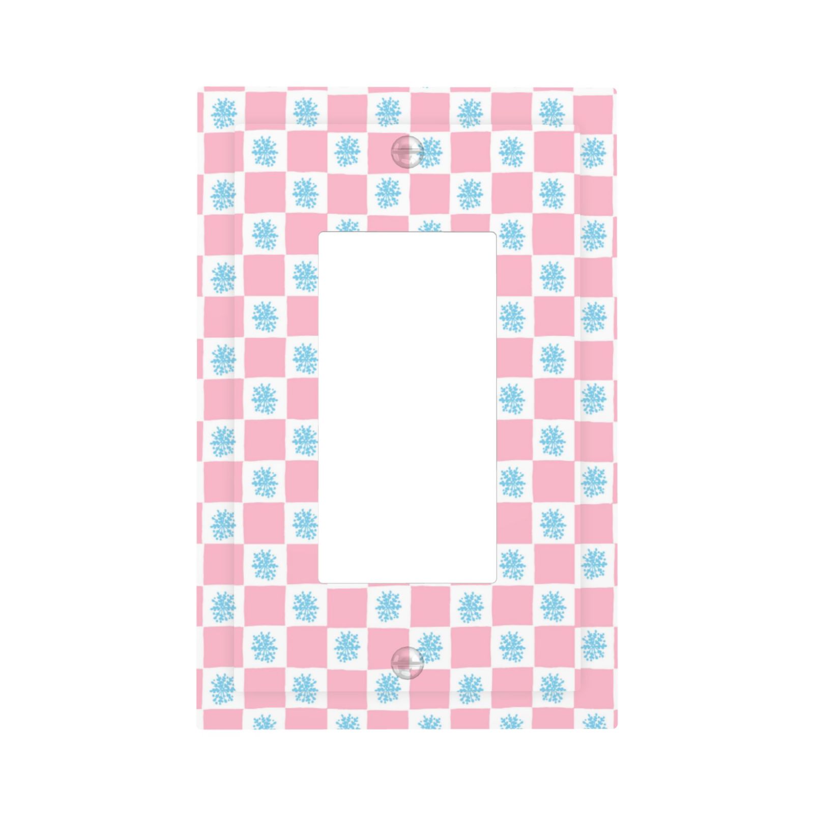 Junzan Checkerboard With Snowflake for Electrical Outlet Covers, 5" x 3 ...