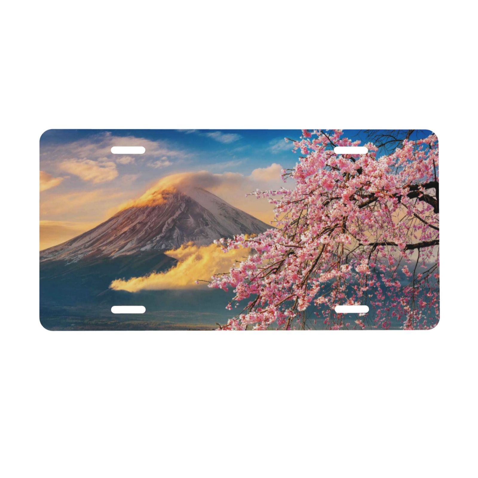 Junzan Cherry Blossoms (2) Front License Plate Covers Decorative Car ...