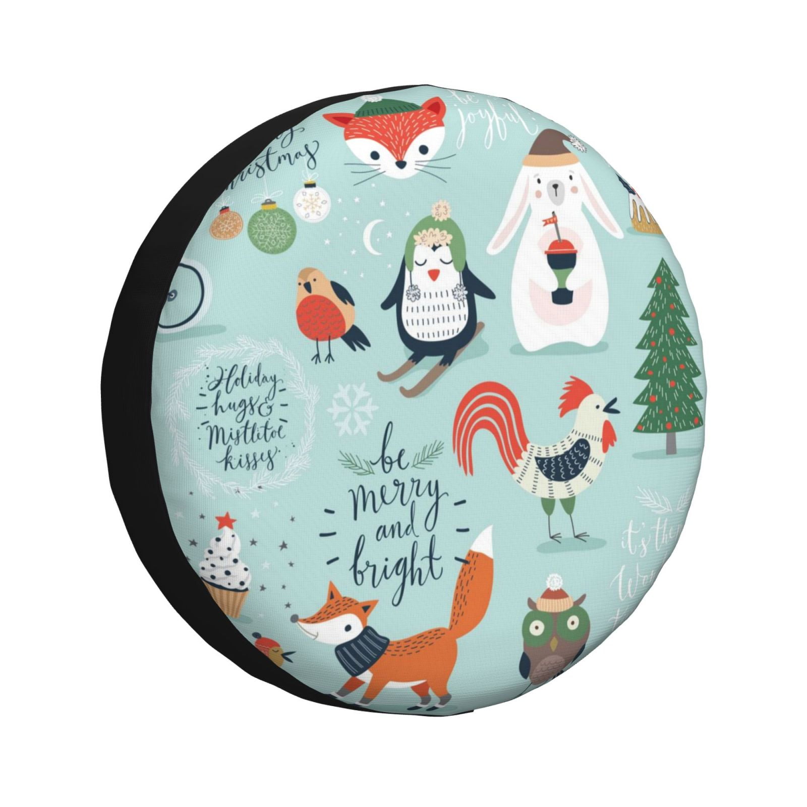 Junzan Christmas Winter Animals Tire Cover Wheel Protector for Truck ...