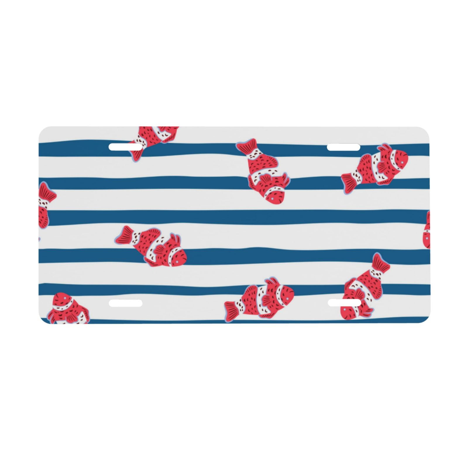 Junzan Clown Fish Front License Plate Covers Decorative Car Metal ...