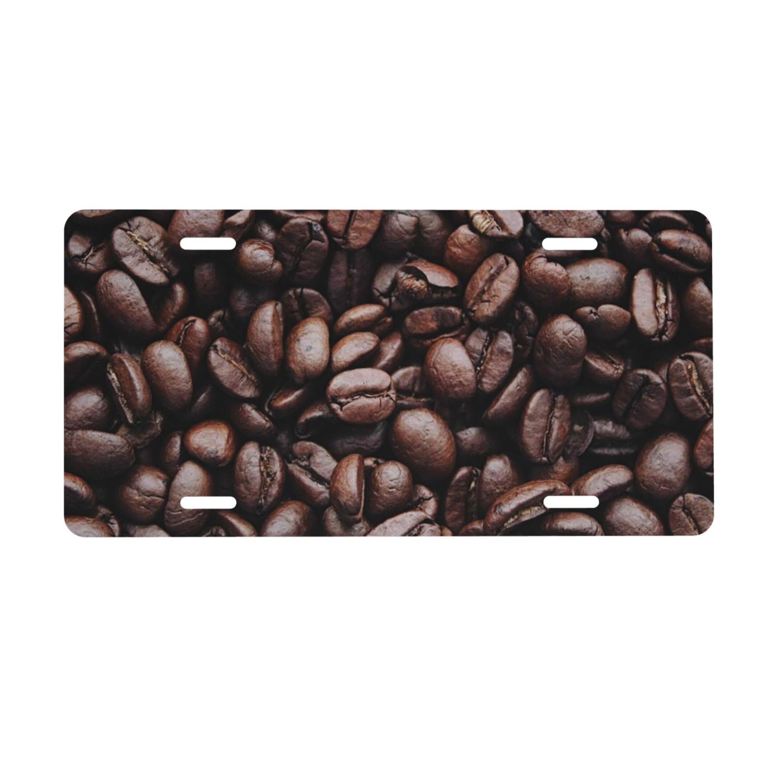 Junzan Coffee Bean Front License Plate Covers Decorative Car Metal ...