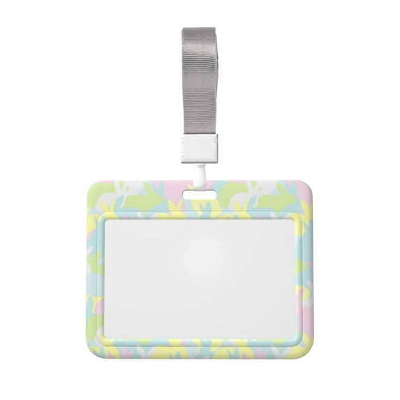 Junzan Color Rabbit ID Badge Holder with Windows Key Card Work Badge ...