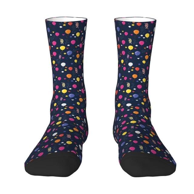 Junzan Colored Balloons Mens Funny Socks For Men Women Colorful Fun ...