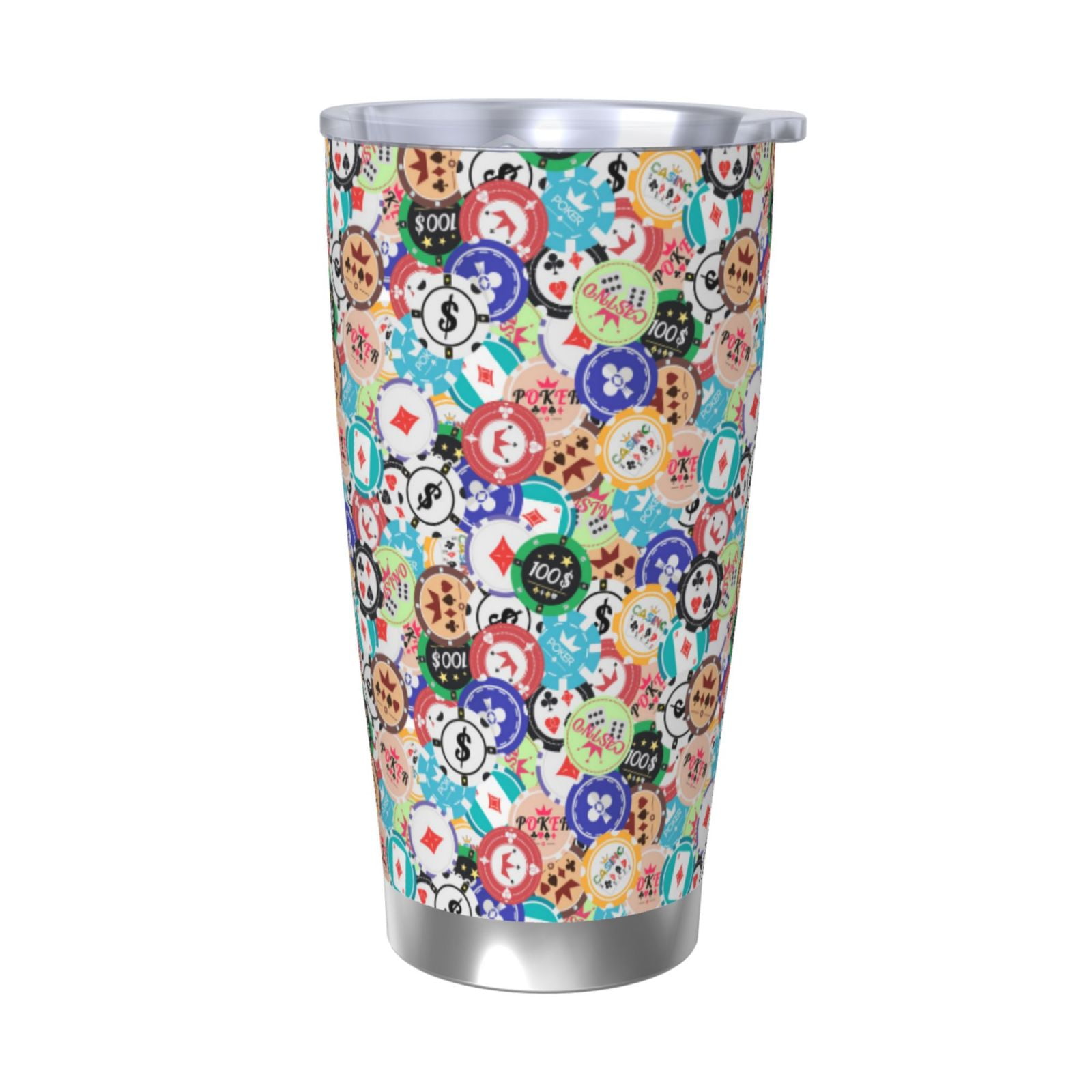 Junzan Colored Casino Chips for 20oz Stainless Steel Insulated Car Cup ...