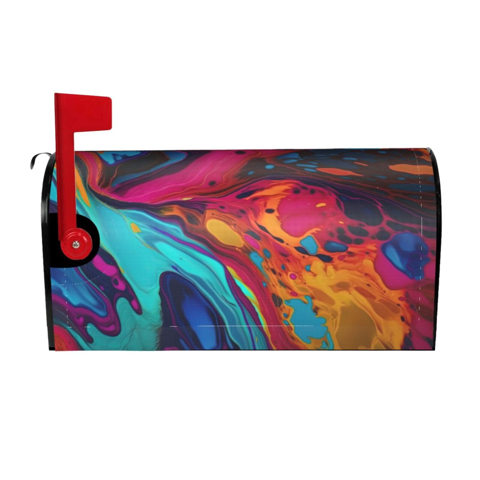 Junzan Colorful Abstract Swirls Pattern Mailbox Covers,Magnetic Mailbox ...