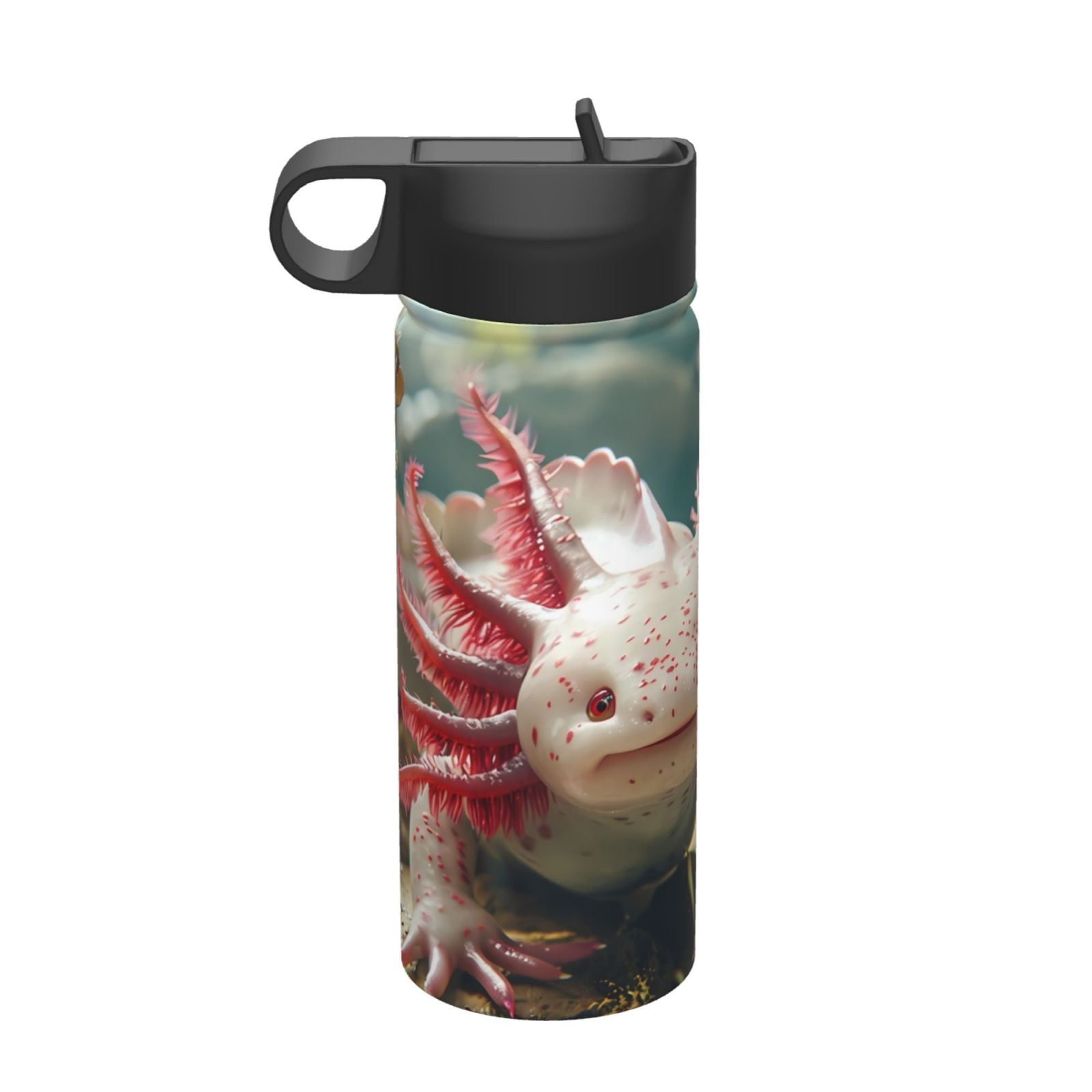 Junzan Colorful Axolotl Underwater Pattern Stainless Steel Sports Water ...